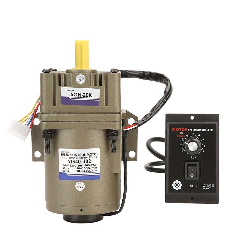Yunuqso Deceleration Motor, Reversible 220V Speed Gear Motor Adjustable ...