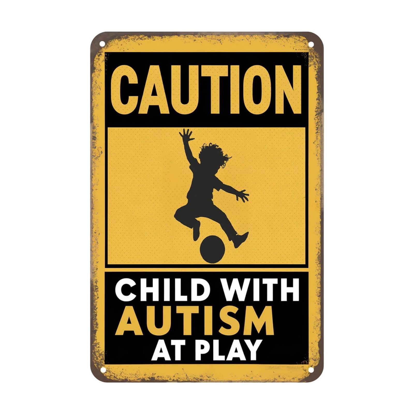 Yunuuuoa 1 Packs Autism Awareness Safety Sign Reflective Aluminum Yard ...