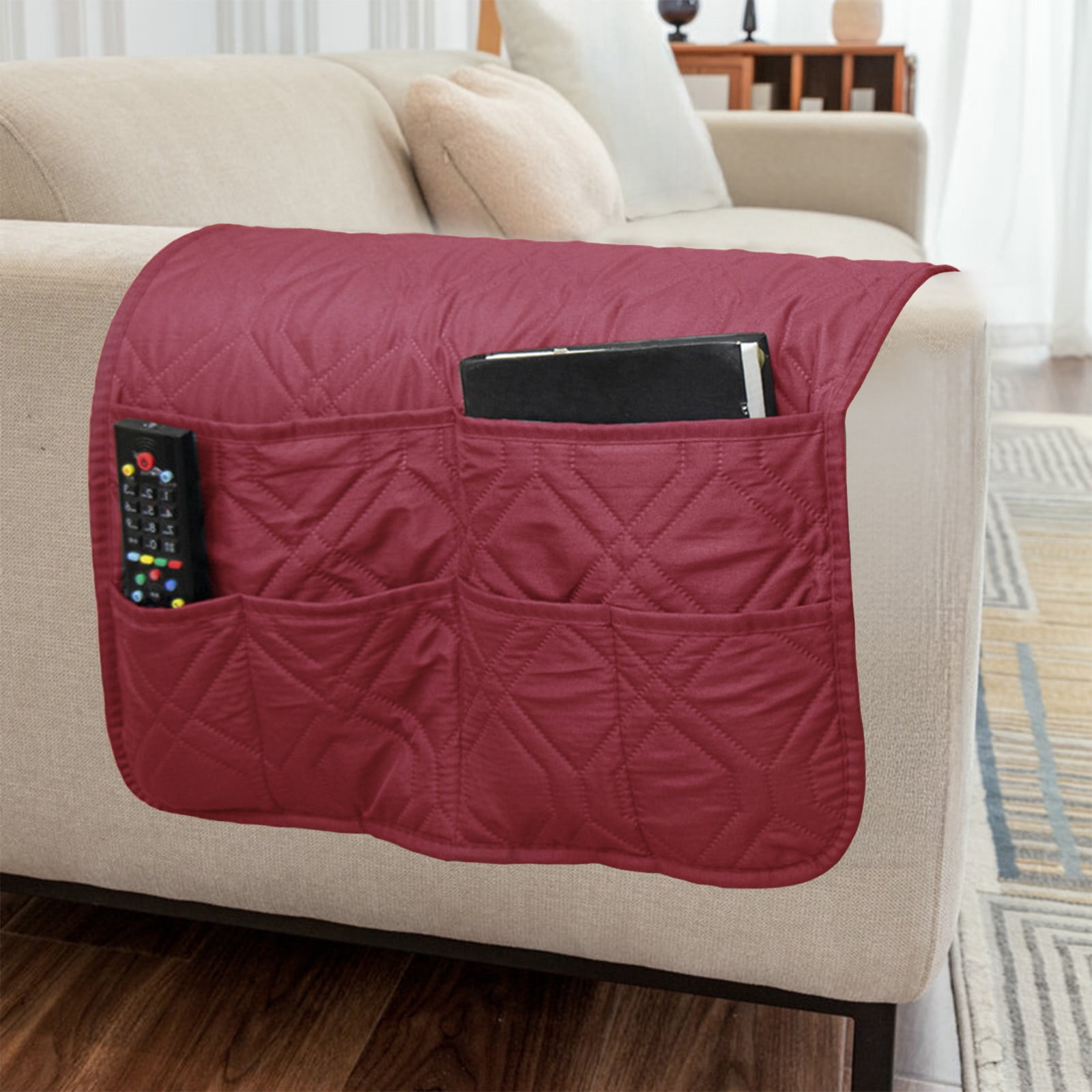 Yunuuuoa 1 Packs Sofa Armrest Organizer with Pockets, Hanging Storage ...