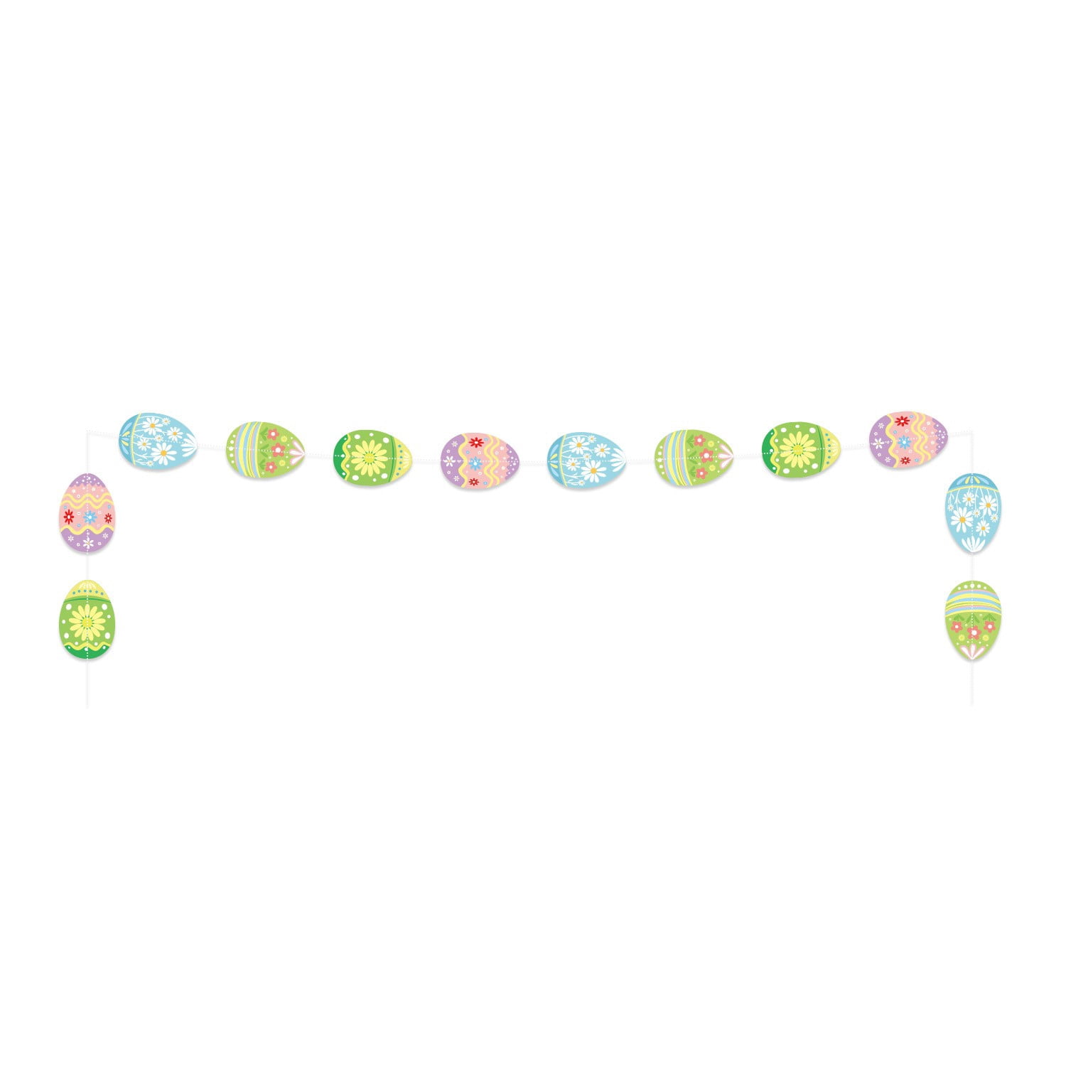Yunuuuoa 2 Packs Easter Egg Garland Bunny Chick Hanging Decorations for ...