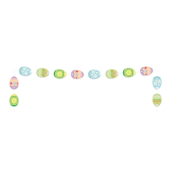 Yunuuuoa 2 Packs Easter Egg Garland Bunny Chick Hanging Decorations for ...