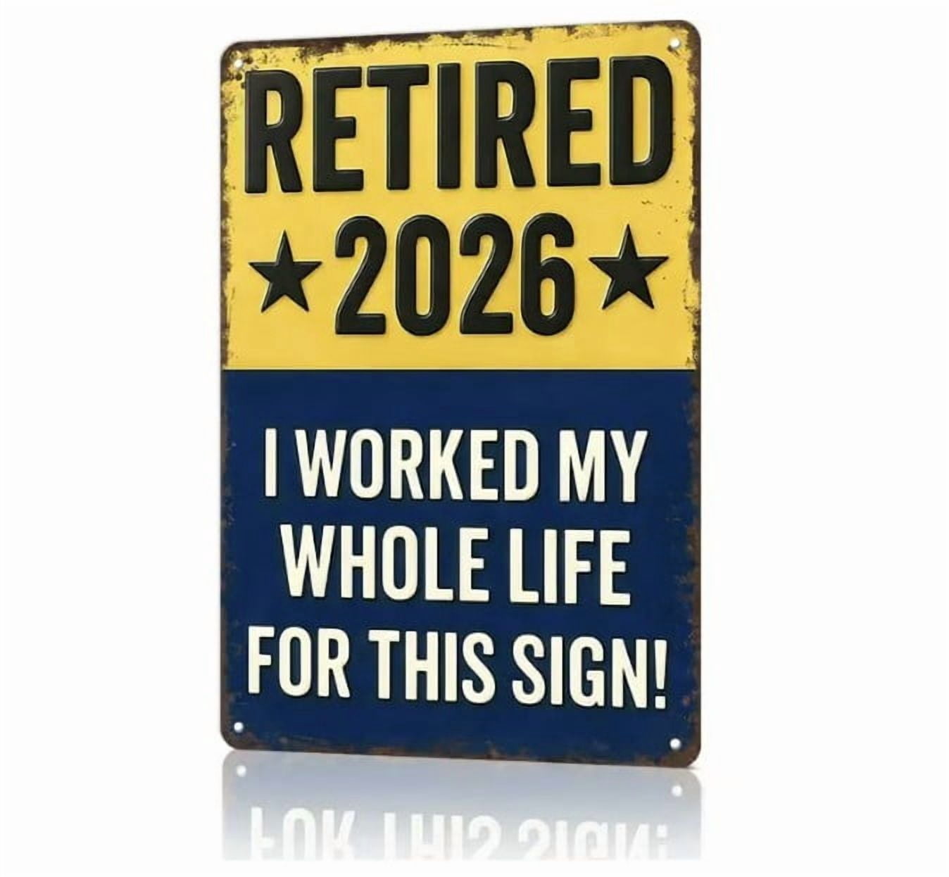 Yunuuuoa 5 Packs Retired 2026 Sign Funny Retirement Gift for Men Women ...