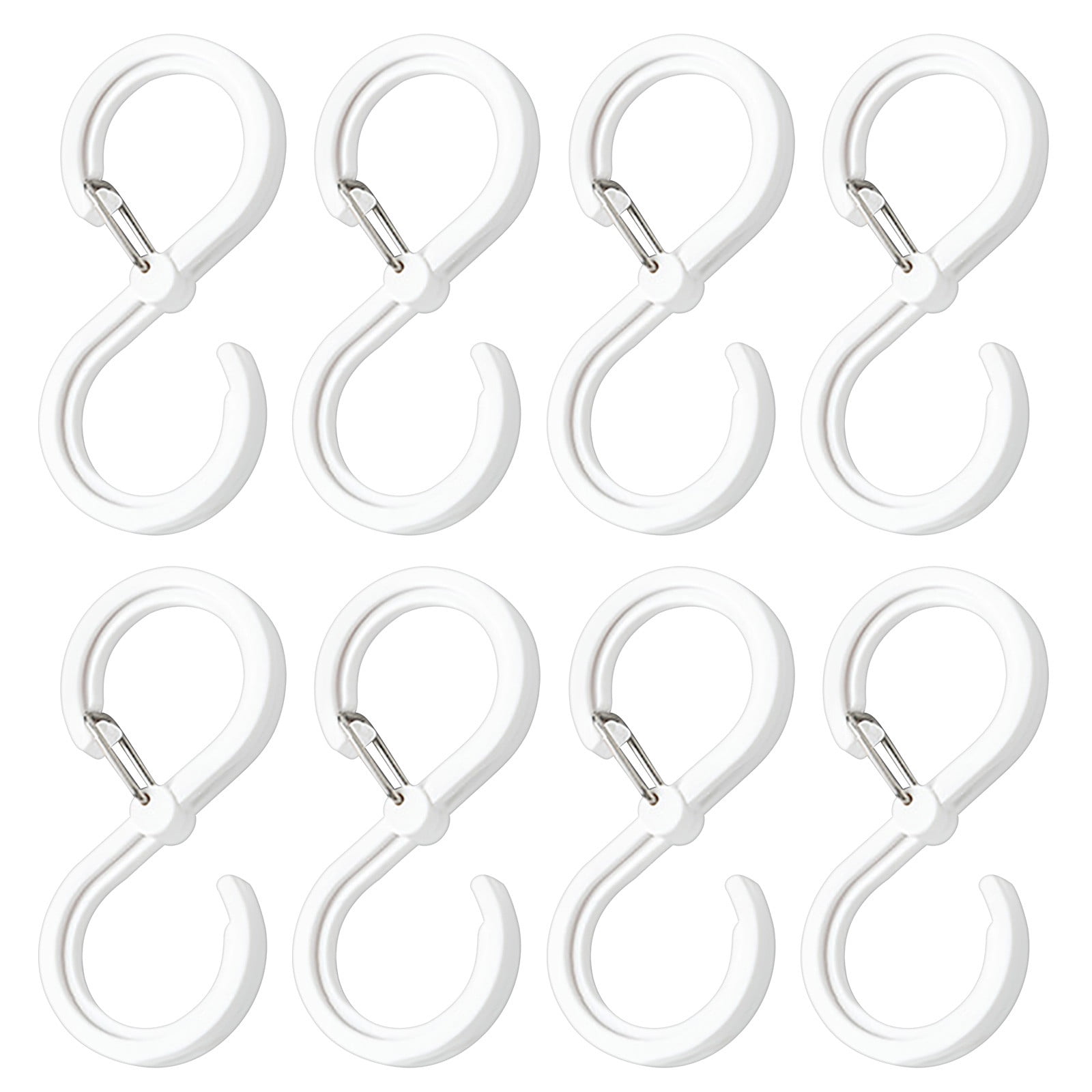Yunuuuoa 8 PCS S Hooks for Hanging with Safety Buckle, 3 inch Heavy ...
