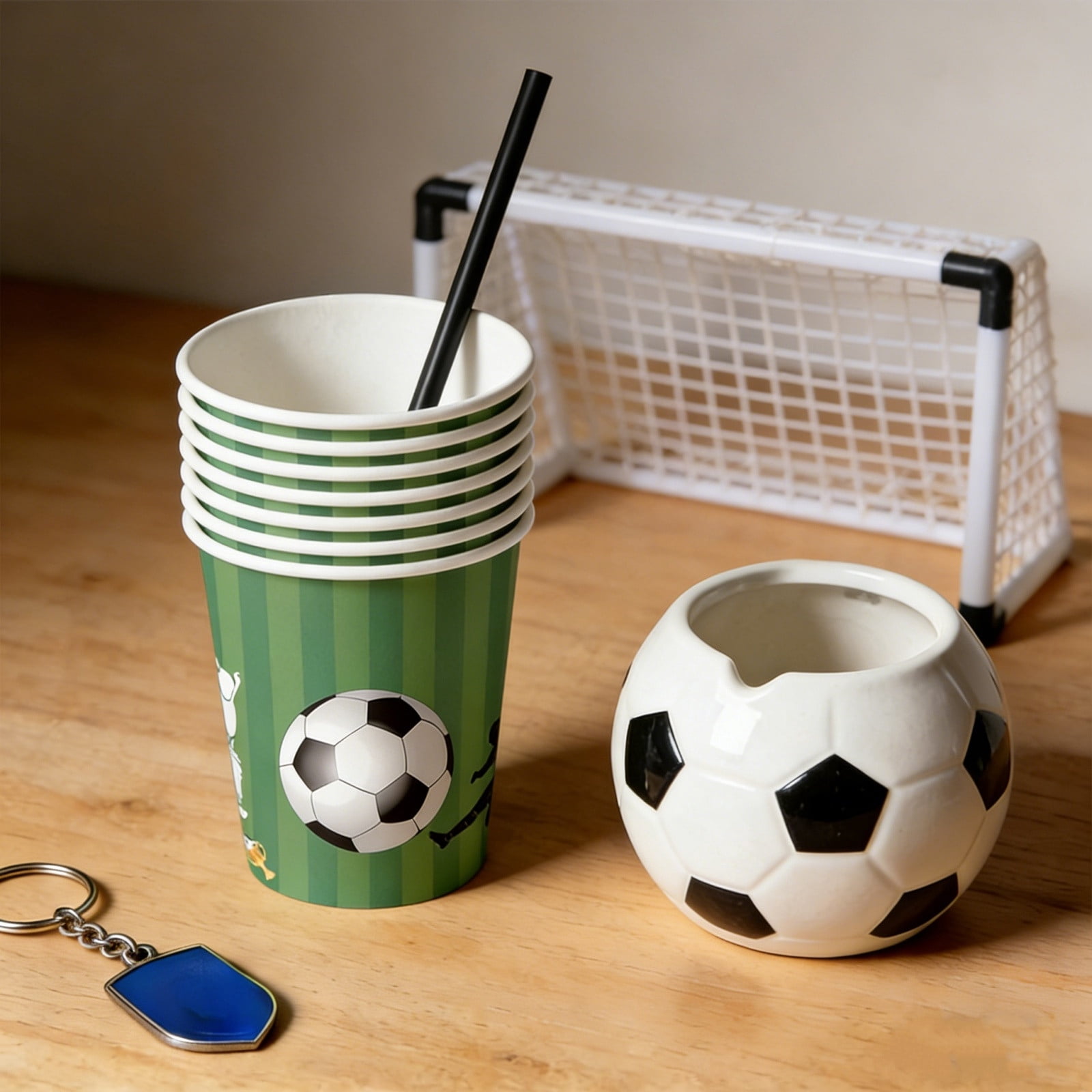 Yunuuuoa Disposable Paper Cups Football Theme Party plies for Sports ...