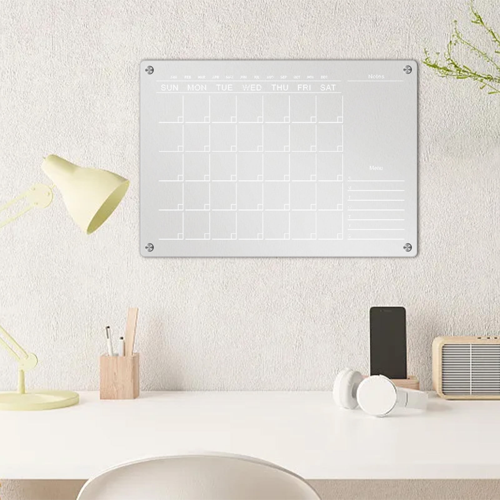 Yunuuuoa Erasable Weekly Monthly Planner Board - Reusable Dry Erase ...