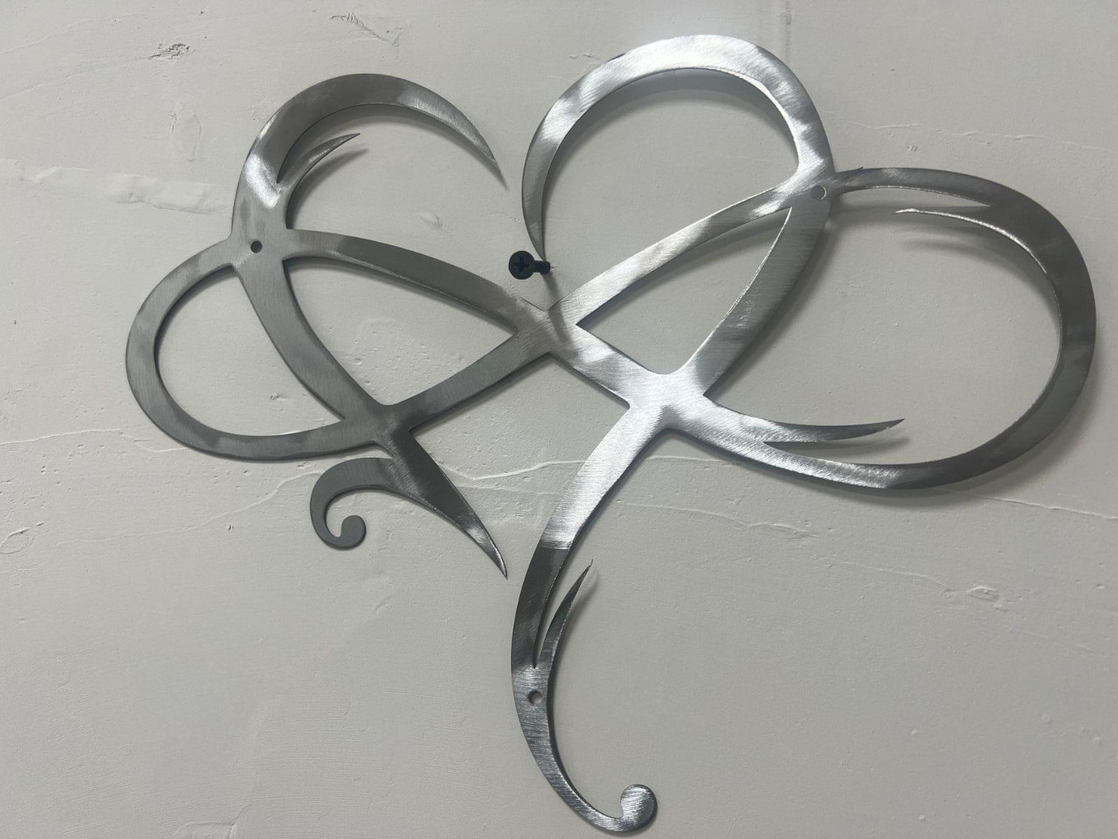 Yunuuuoa Eternal Wrought Iron Infinity Heart Wall Art - Handcrafted Metal Decor for Home ...