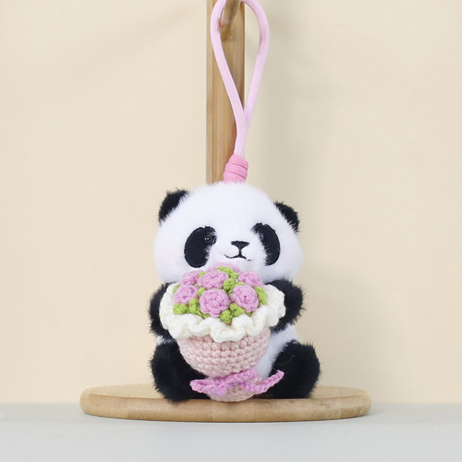 Yunuuuoa Romantic Proposal Plush Toy with Crochet Flower Bouquet, Cute ...