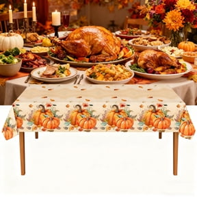 2 Pcs Fall Party Tablecloths, Boriyuan 54 x 108 inch Thanksgiving ...