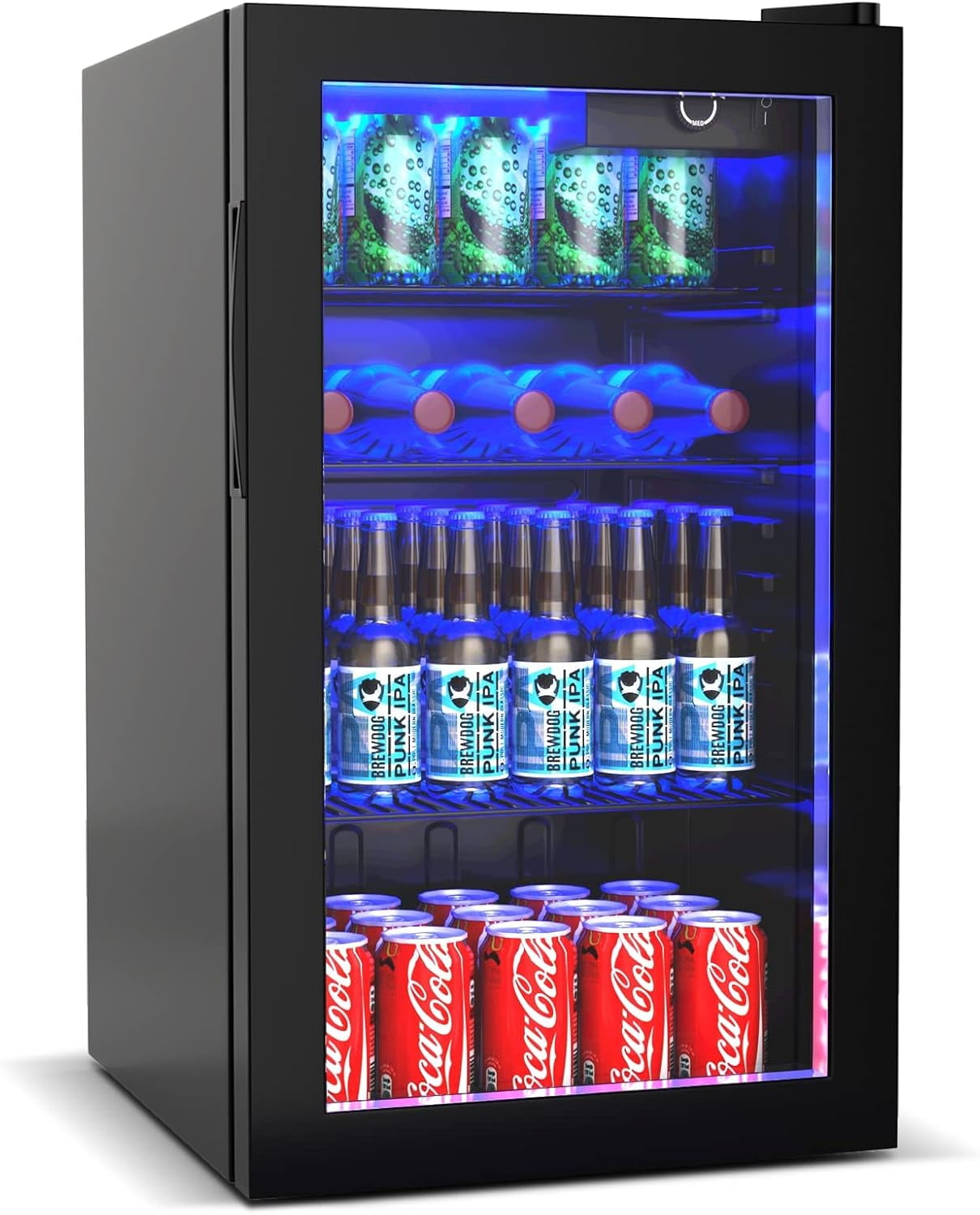 Yunwen 120 Can Mini Beverage Fridge, Freestanding Beverage Refrigerator ...