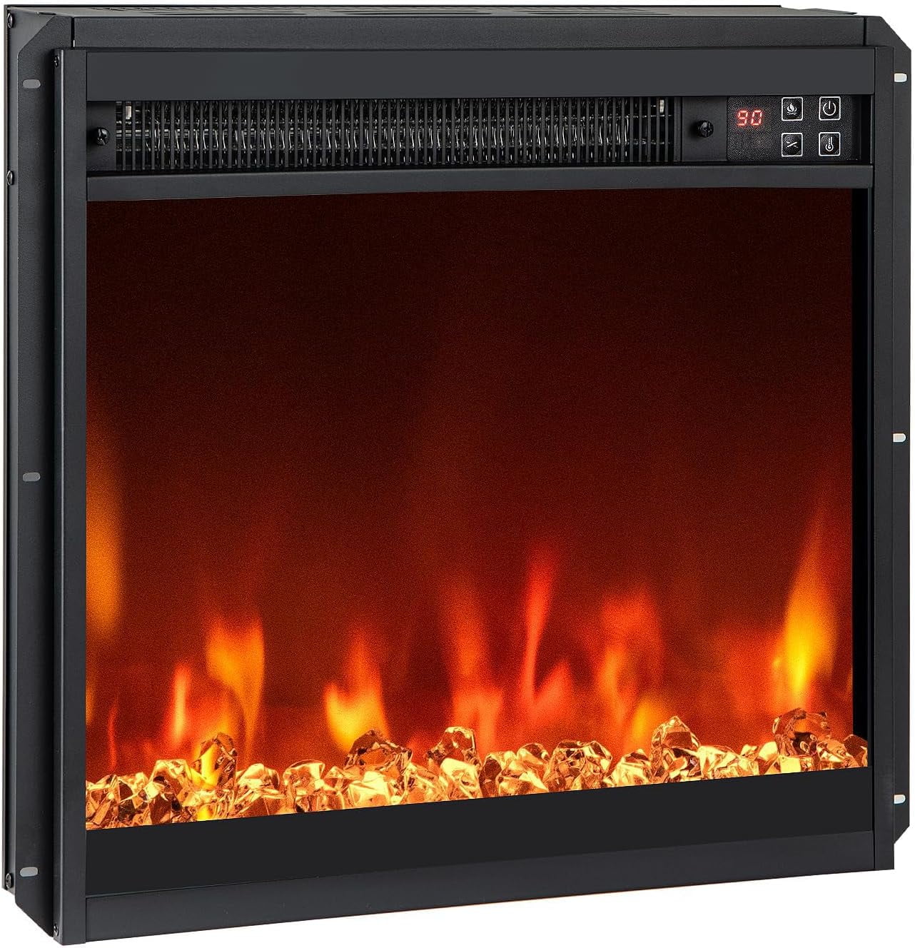 Yunwen 18 Inch Recessed Fireplace Heater, Electric Fireplace Insert w ...