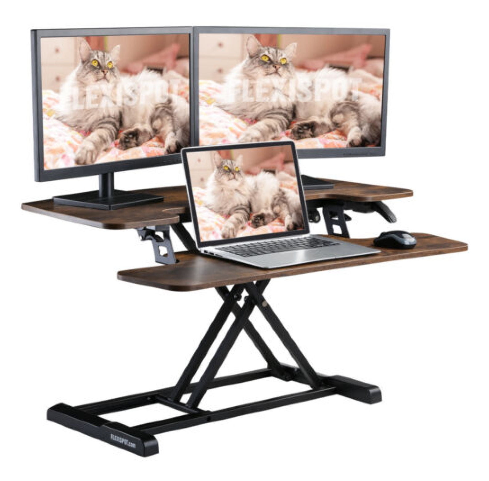Yunwen 35" Standing Desk Riser Keyboard Tray Stand Up Desk Converter ...
