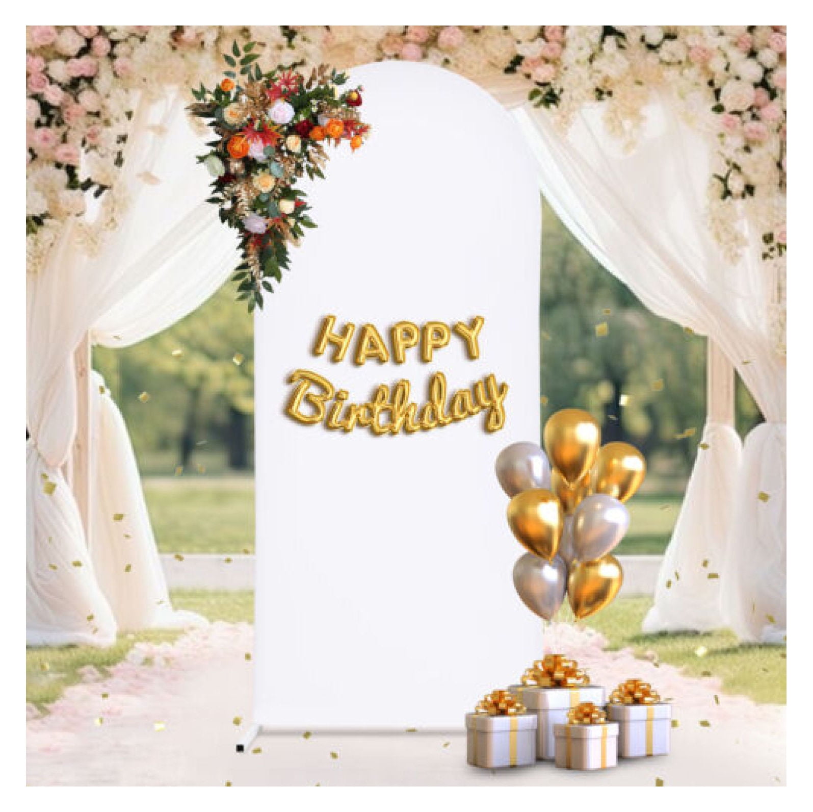 Yunwen 5.96ft Arch Stand & Background Decoration Cover Stand Birthday Arch Frame Set - Walmart.com