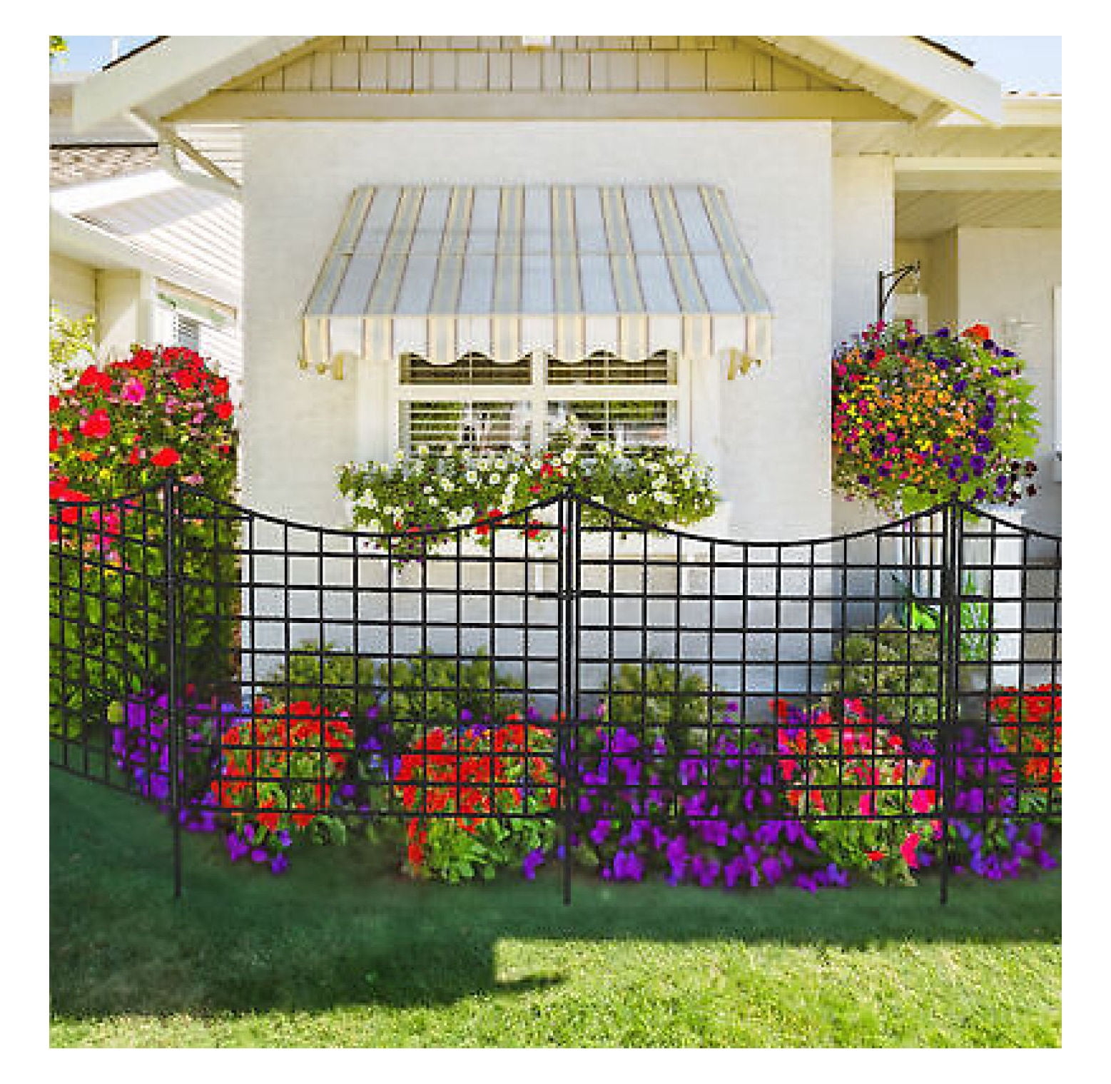 Yunwen 5 Packs Animal Barrier Dog Fencing 30''×12ft Metal Garden Fence ...