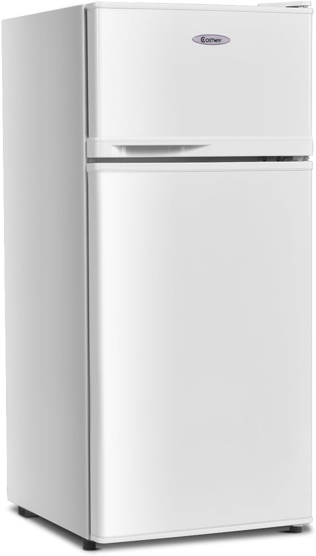Yunwen Compact Refrigerator, 3.4 Cu. Ft. Classic Fridge with Adjustable ...