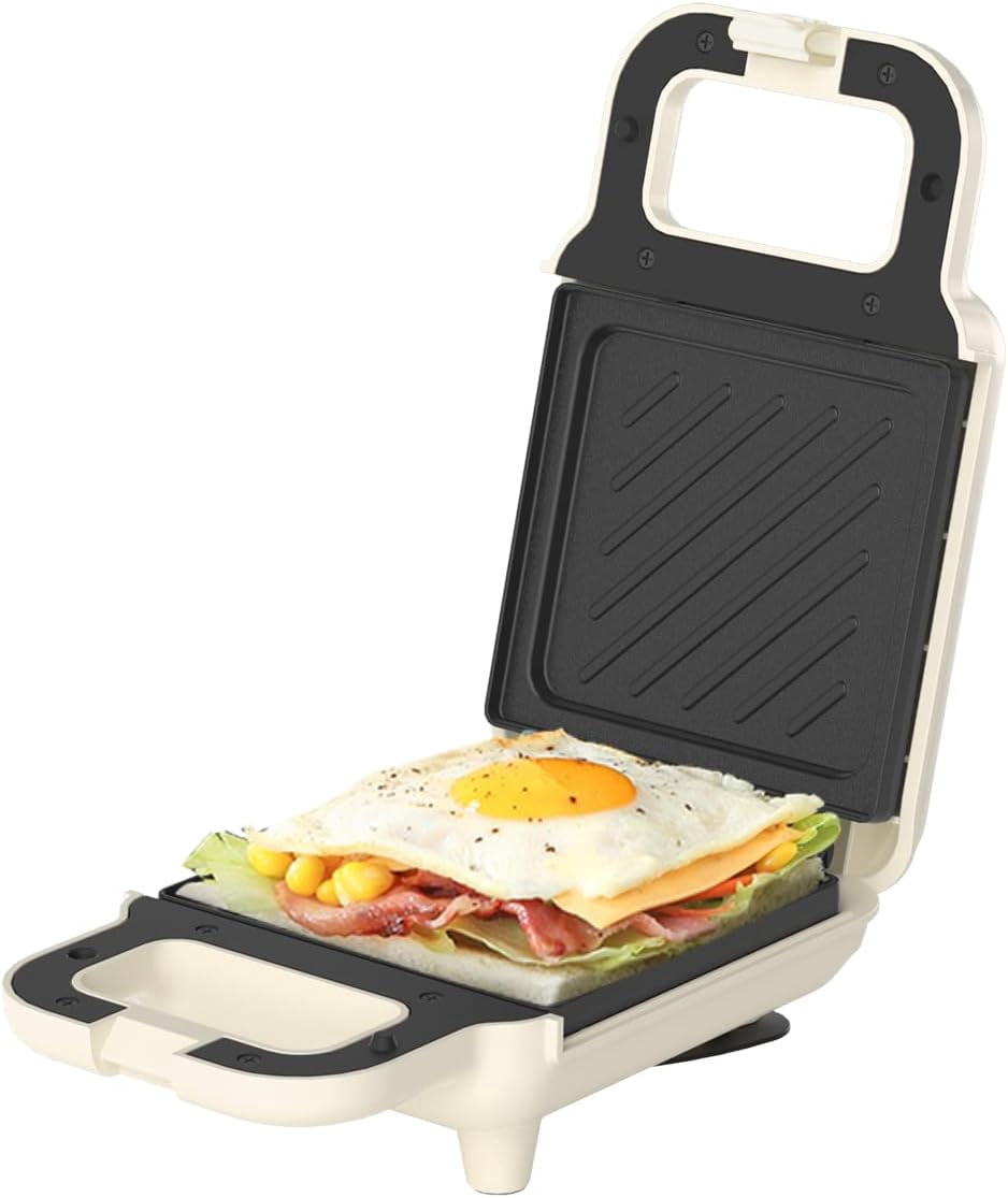 Yunwen Electric Sandwich Maker with Non-Stick Plates, Indicator Lights ...