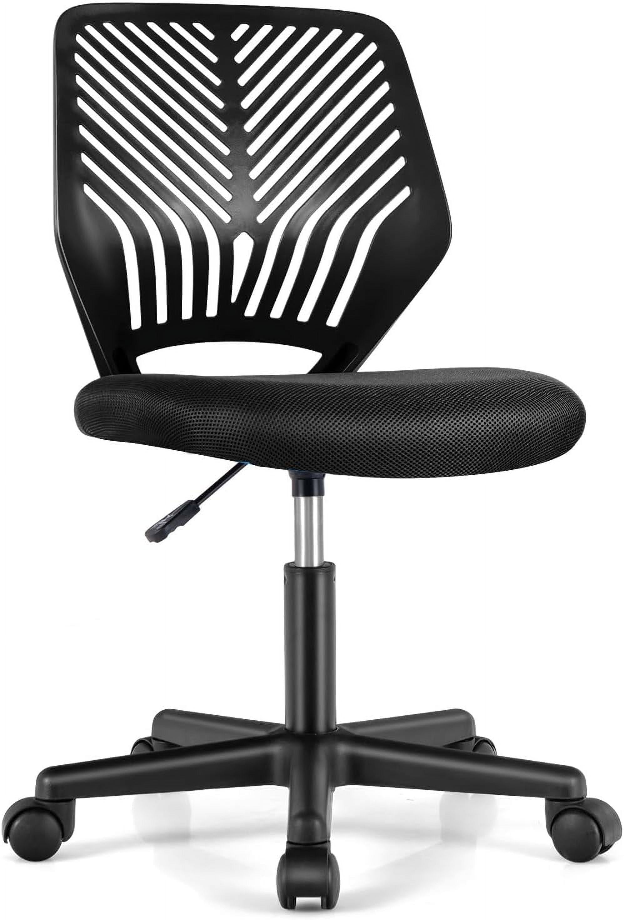 Yunwen Height-Adjustable Ergonomic Kids Desk Chair, Swivel Armless Task ...