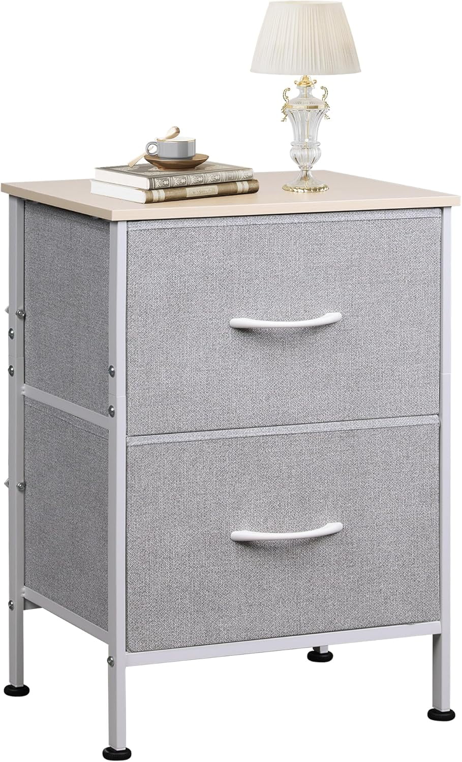Yunwen Nightstand, Nightstand with 2 Drawers, Bedside Furniture, Night ...