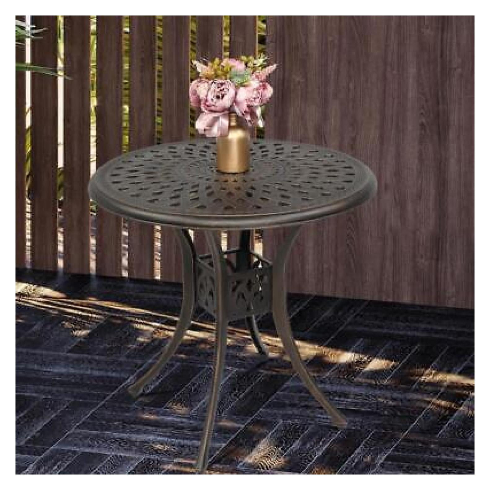 Yunwen Outdoor Cast Aluminum Round Table Bronze Dining-table Home ...