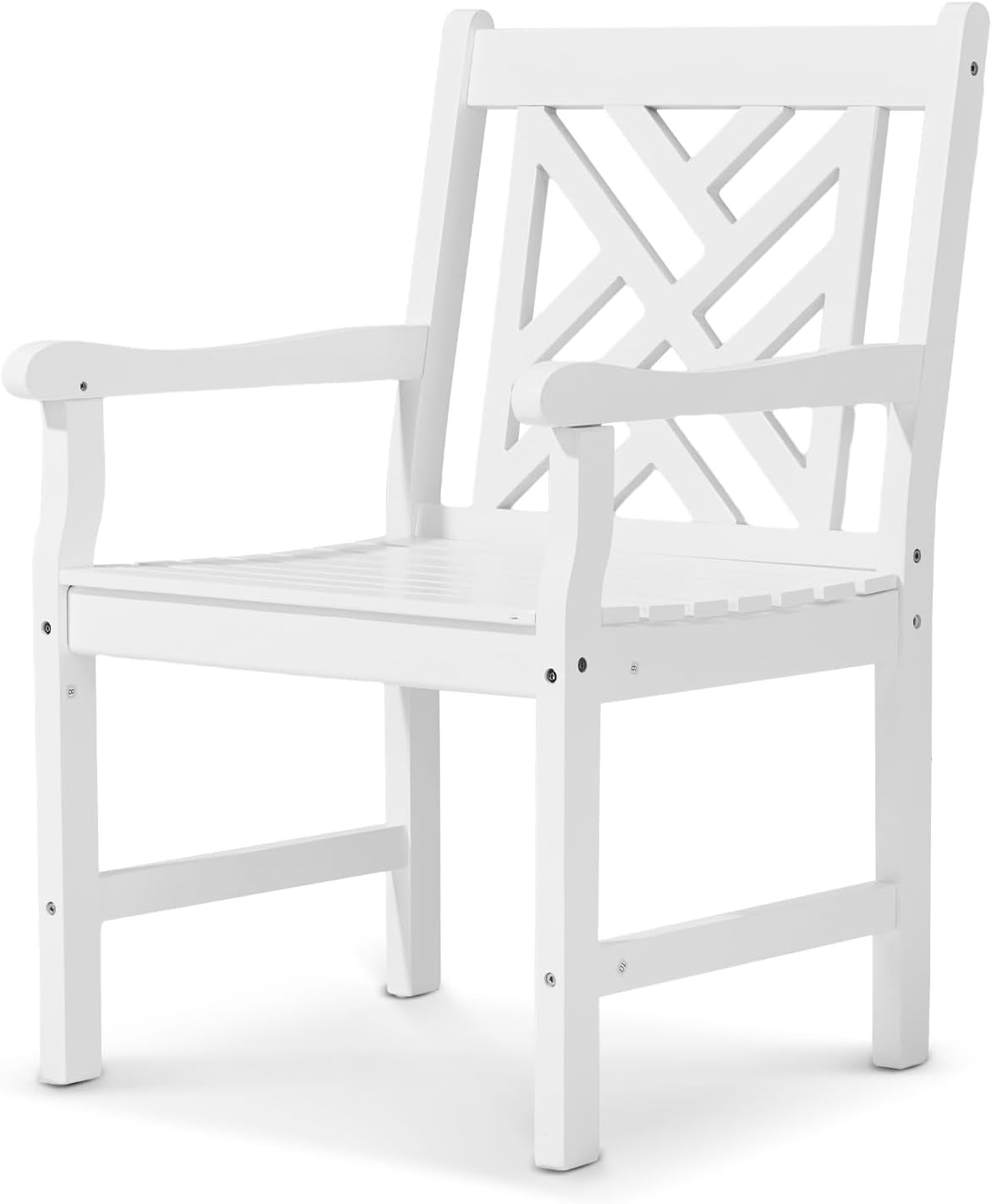 Yunwen Outdoor Dining Chairs, Heavy Duty 330 LBS Wooden Patio Chairs ...