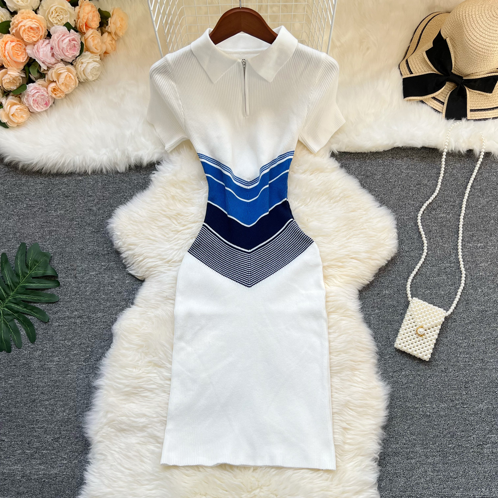 YuooMuoo Chic Fashion Sexy Wrap Hips Mini Dress 2025 Ins Hot Patchwork ...
