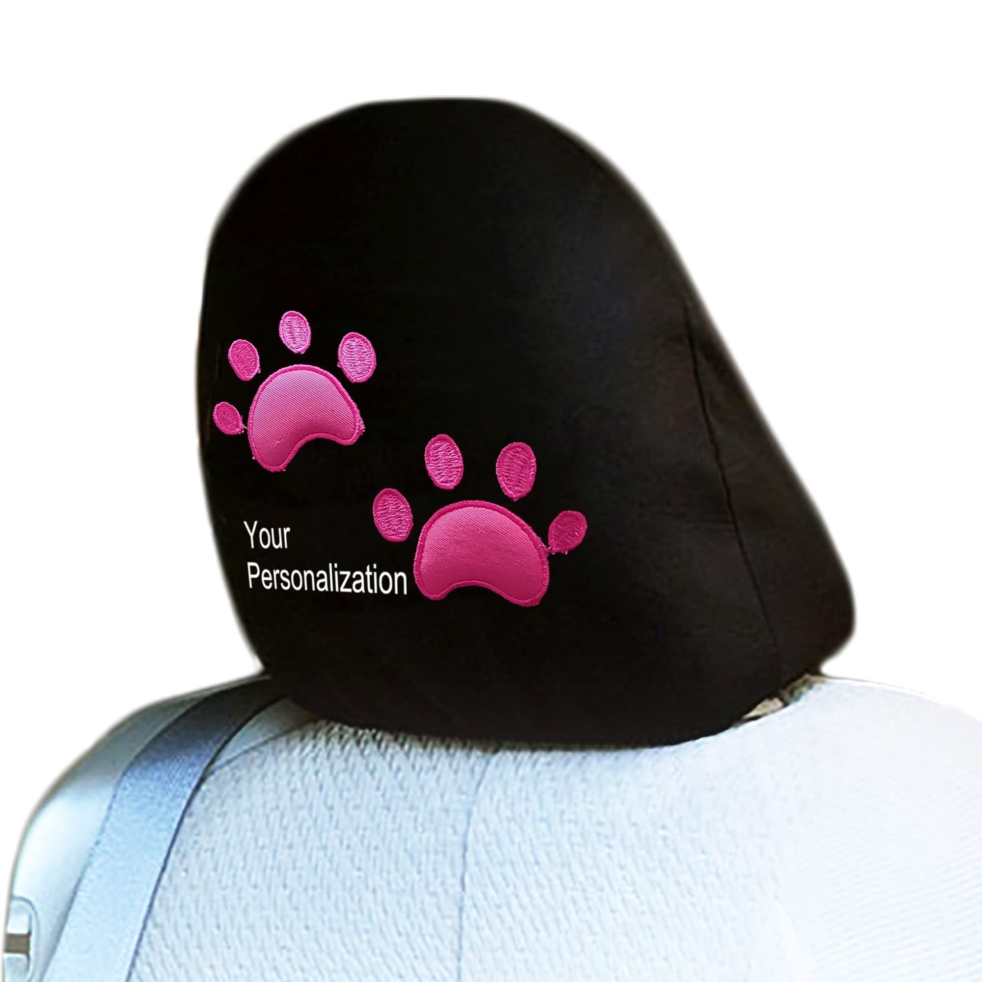 Yupbizauto Personalized Embroidery Pink Paw Logo Truck SUV Car Seat ...
