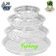 Yuphony 20 Pack 4Size Clear Plastic Plant Saucer Durable Thicker Clear ...