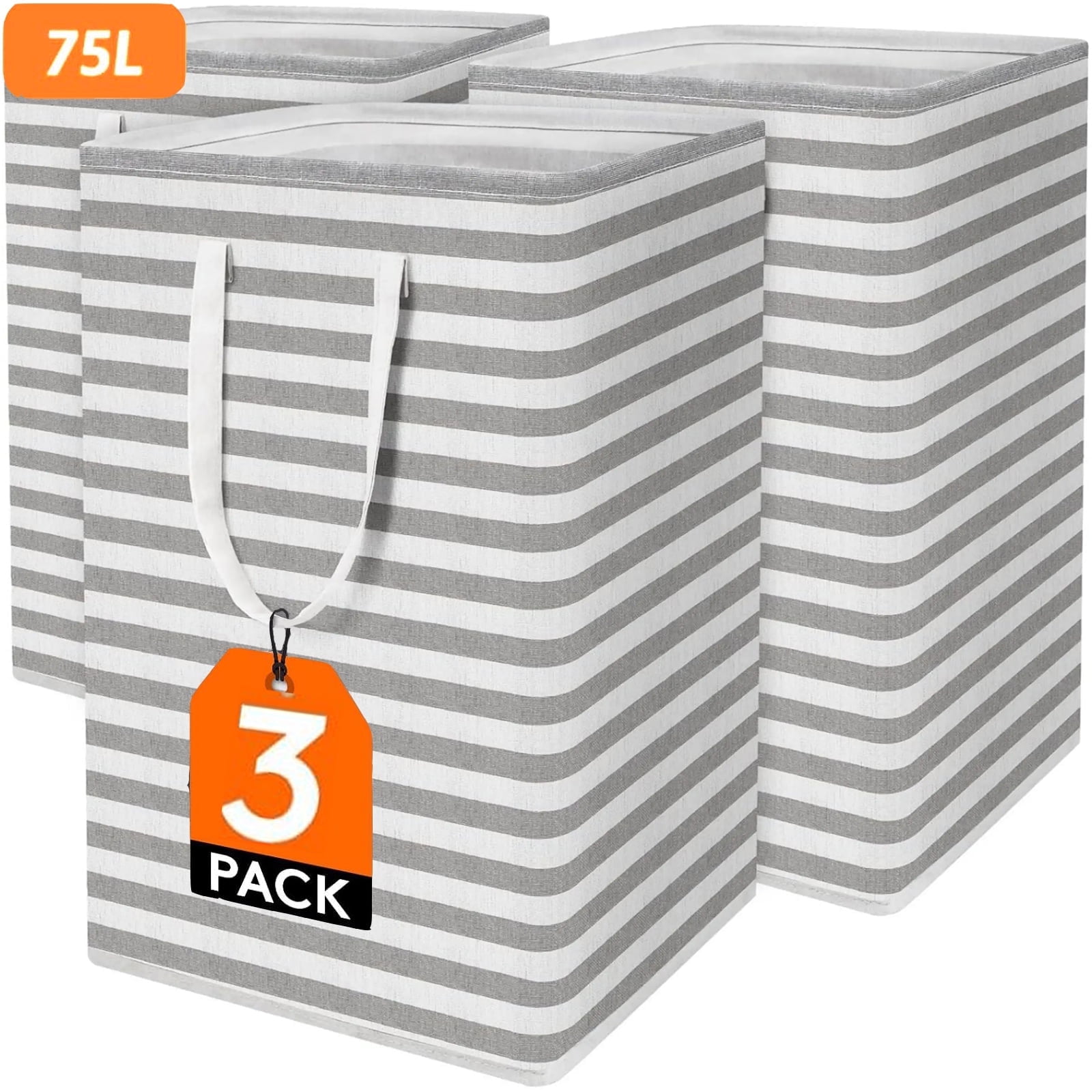 Yuphony 3Pack Laundry Basket Set Freestanding Waterproof Laundry Hamper ...