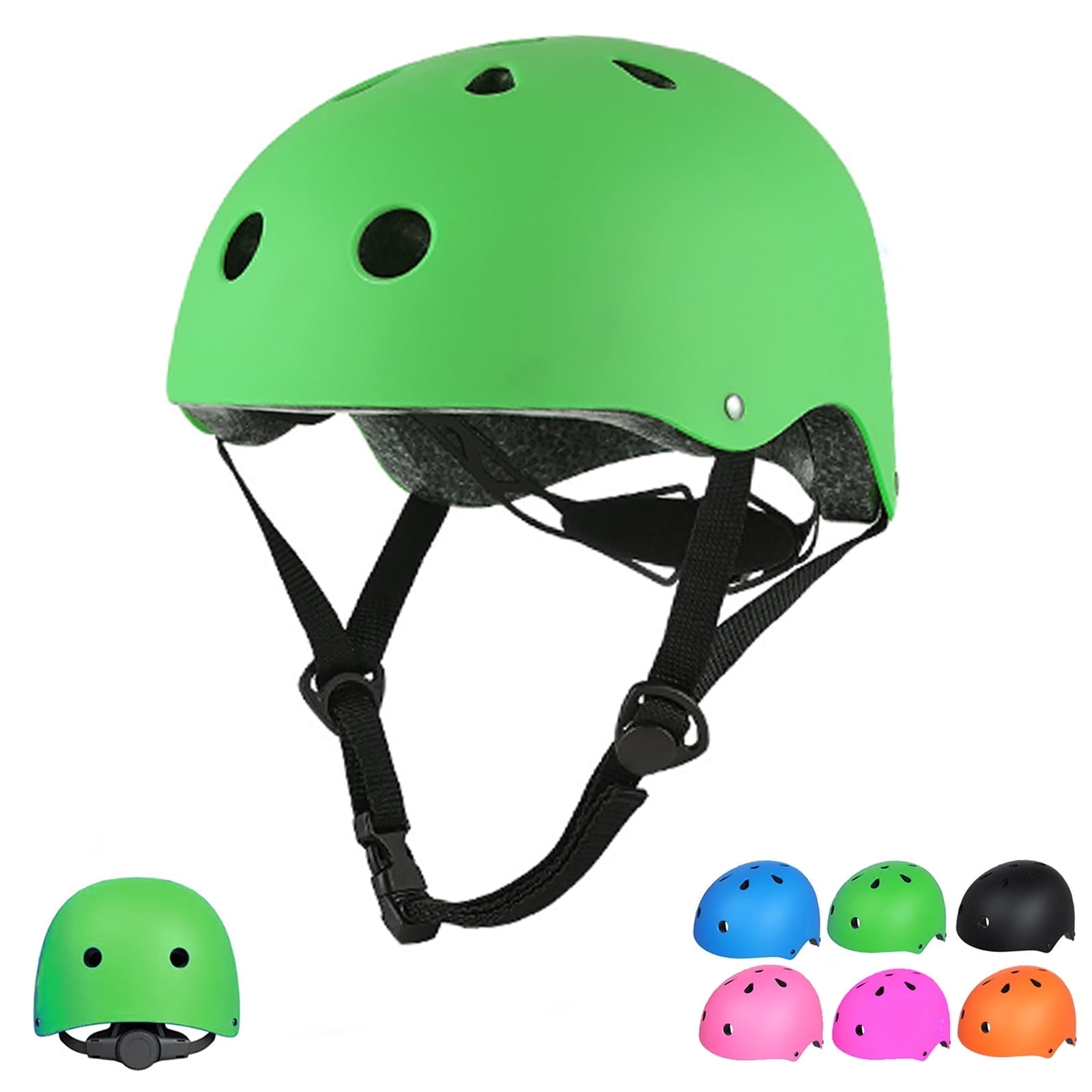 "Yuphony Kids Adjustable Helmet, Ages 5+, ABS Shell, 11 Vents, Green ...