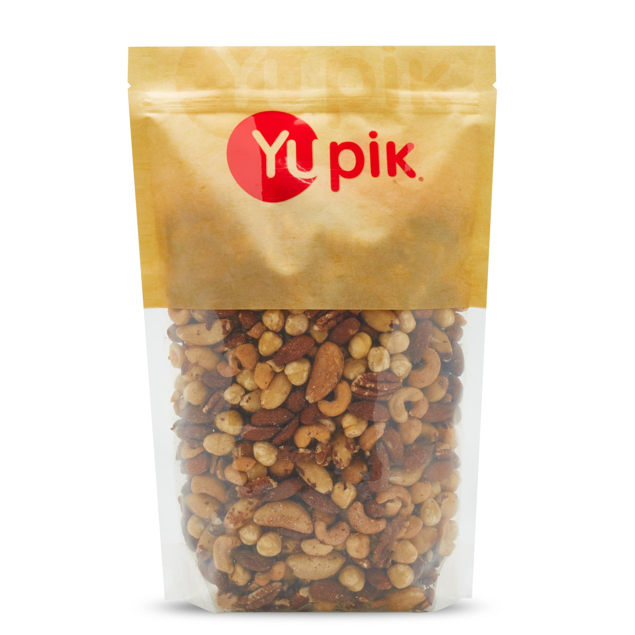 Yupik Deluxe Roasted Salted DEF29 Nut Mix, 2.2 lb (35.2 oz), Vegan ...