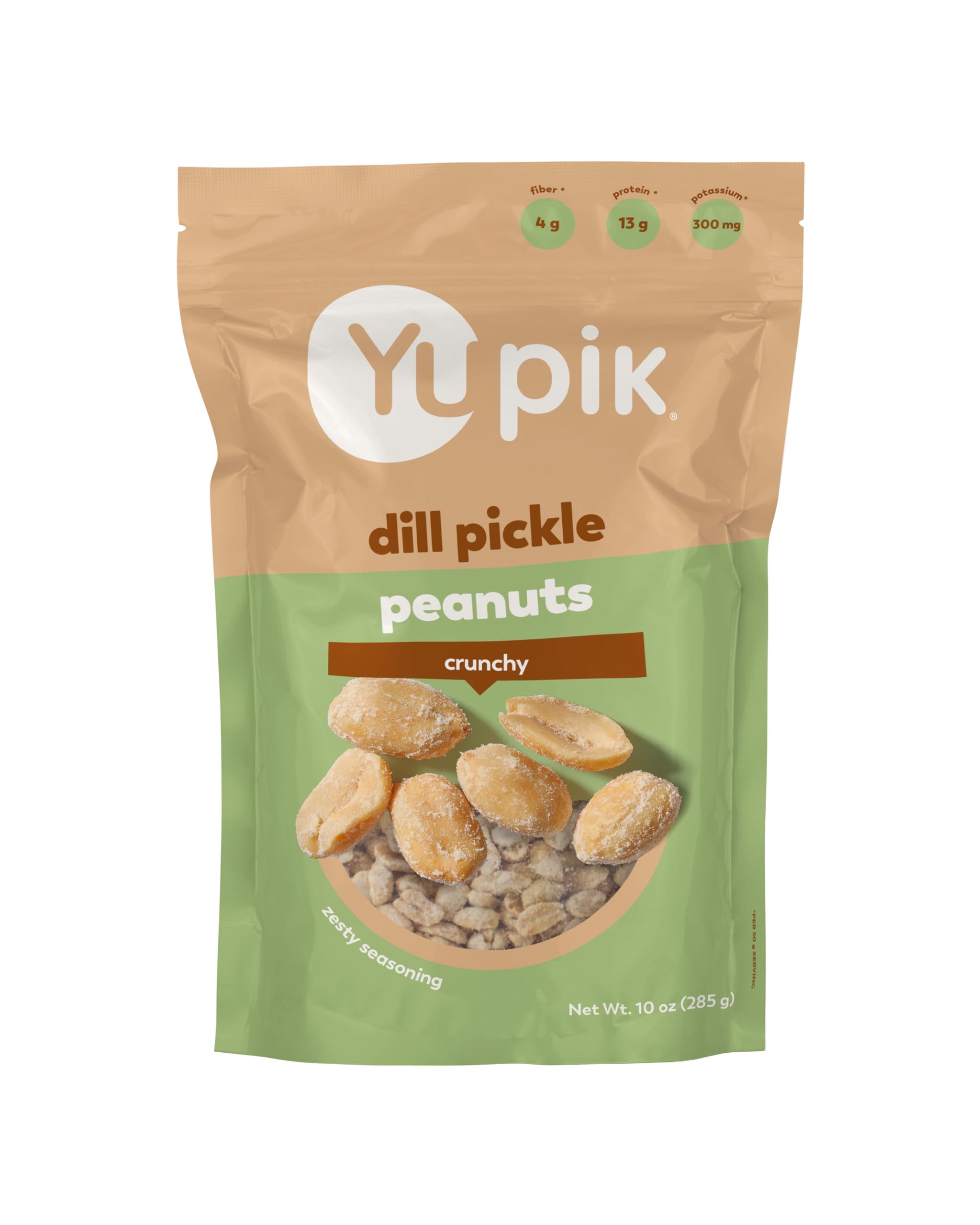 Yupik Dill Pickle Peanuts, CCF19 10 Oz, Crunchy Savory Snack, Made with ...