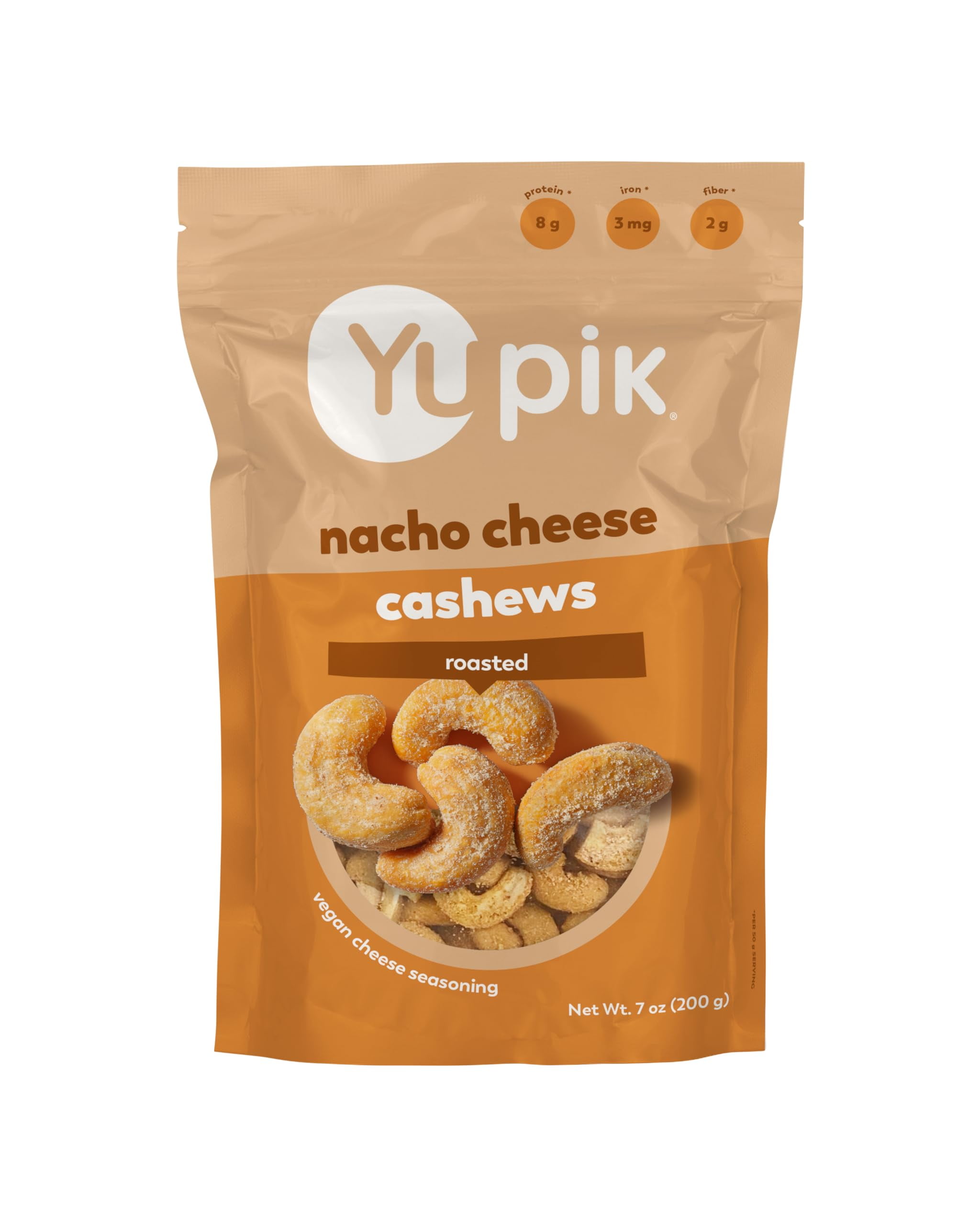 Yupik Nacho Cashews, 7 MZF22 Oz, Kosher, Roasted Cashews with Vegan ...