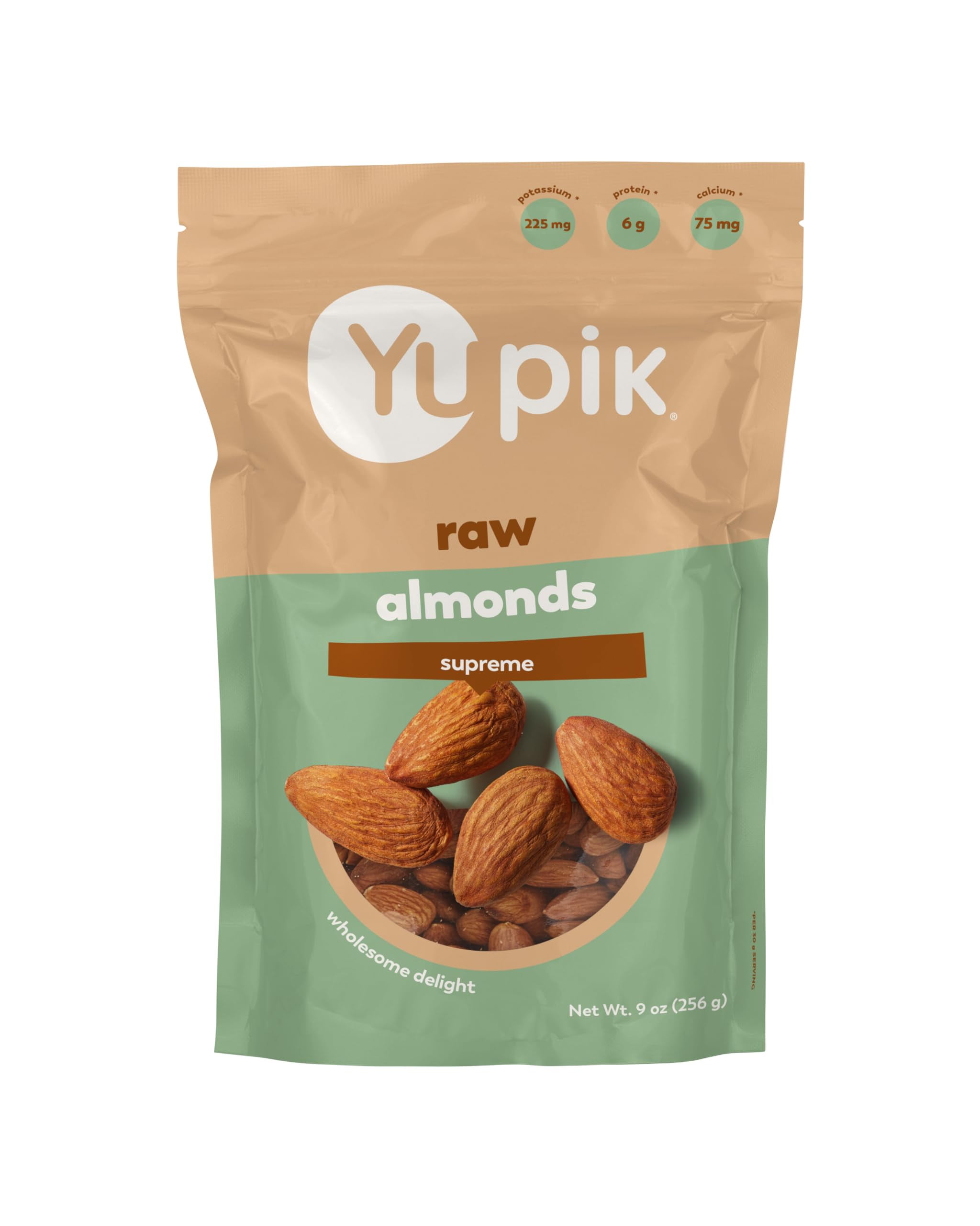 Yupik Supreme Raw Almonds 9 Oz, AIS1 Gluten-Free, Kosher, Healthy ...