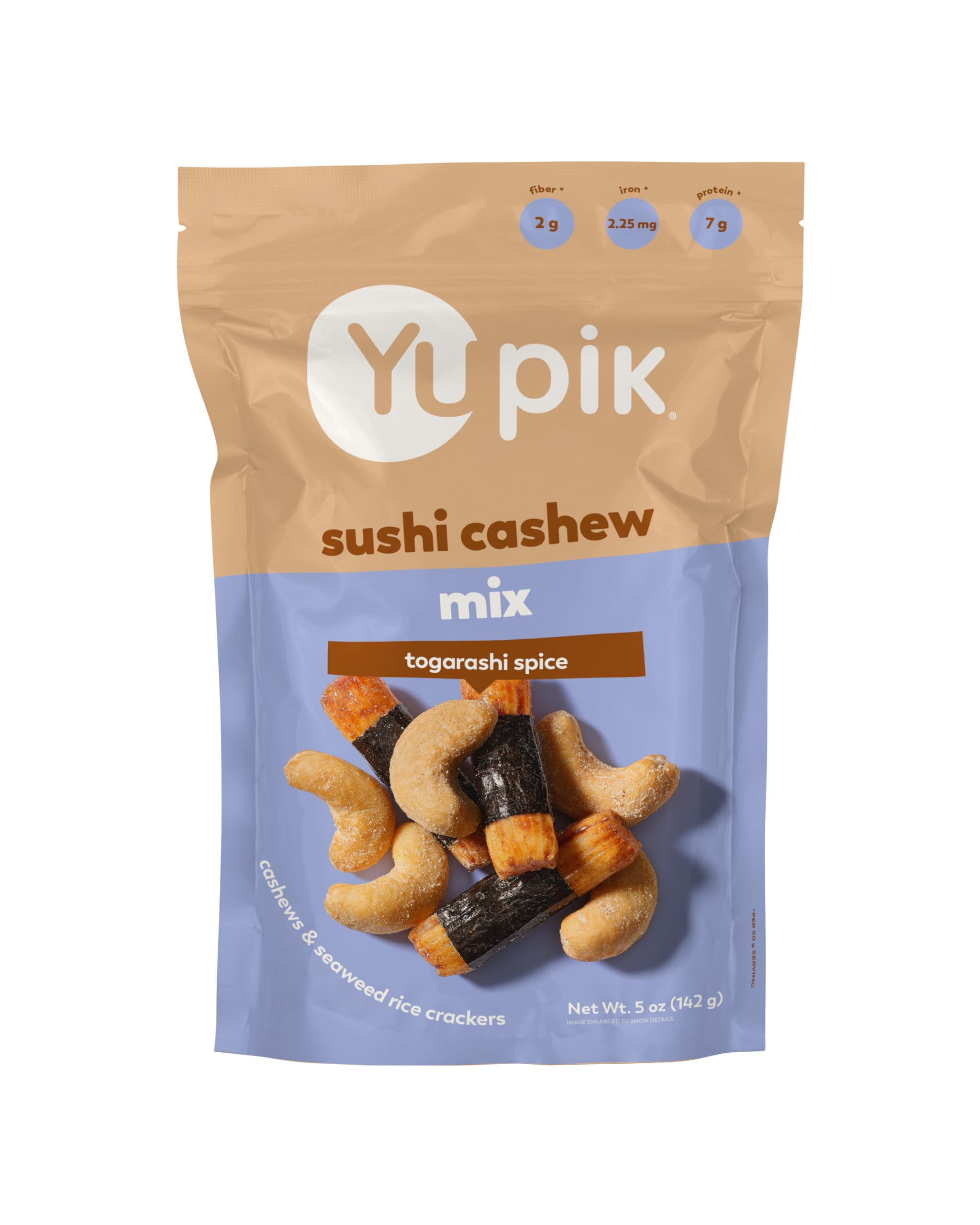 Yupik Sushi MixTRDN with Cashews, 5 Oz, Crunchy Savory Snack, Rice ...
