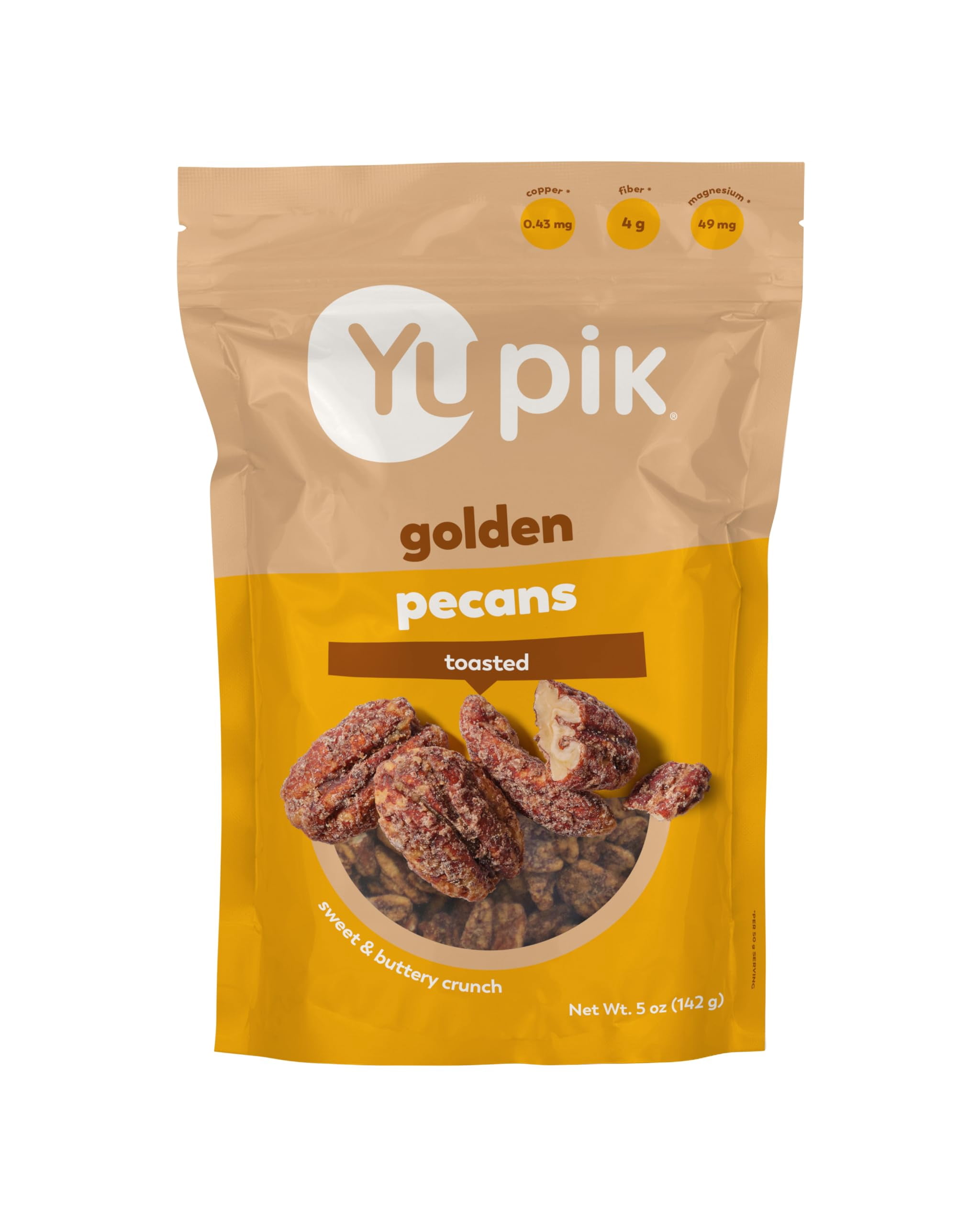 Yupik Toasted Golden Pecans, AKF18 5 Oz, Gluten-Free, Kosher, Non-GMO ...