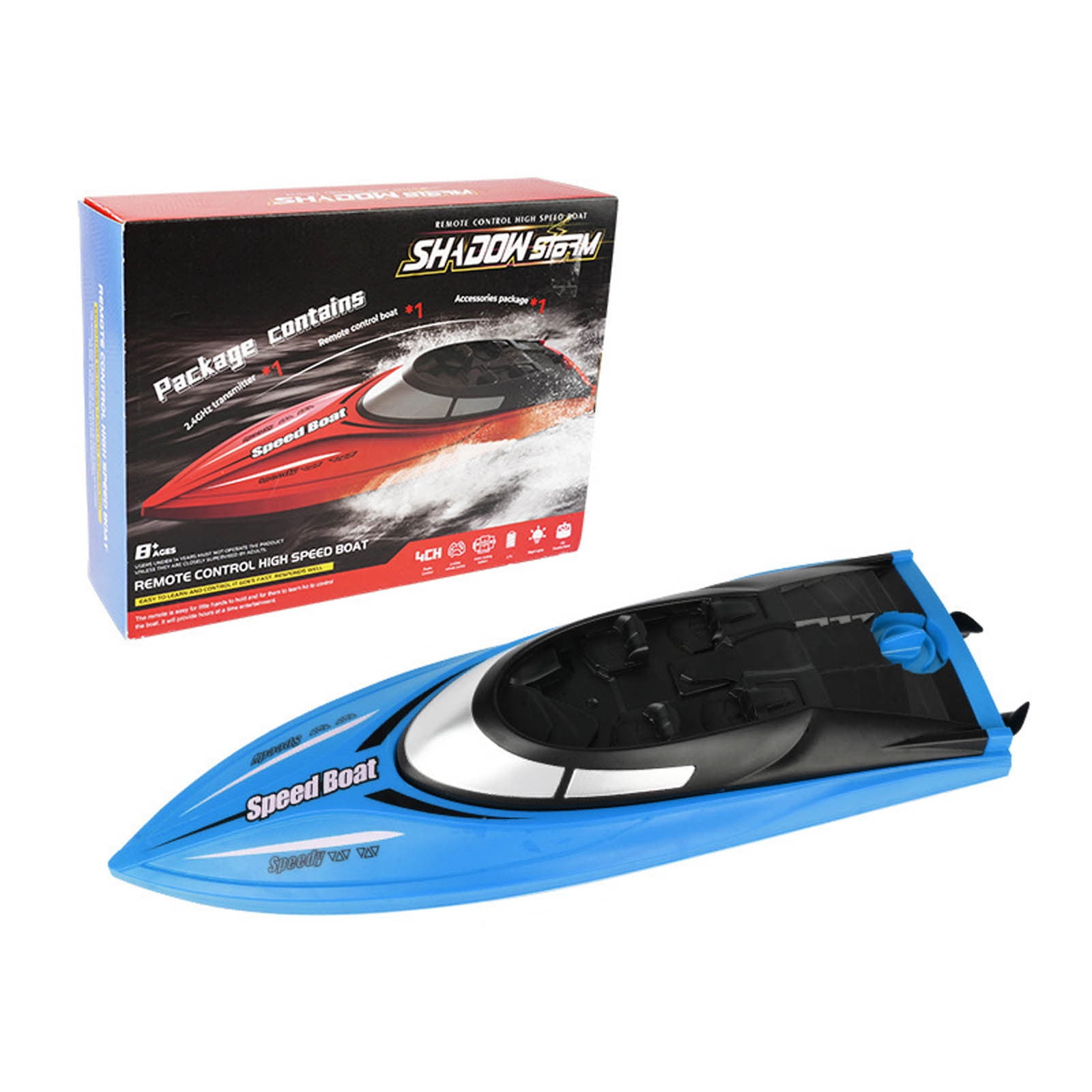 Yuping 2.4G Remote Control Boat Mini Speedboat Toy for Kids High Speed ...