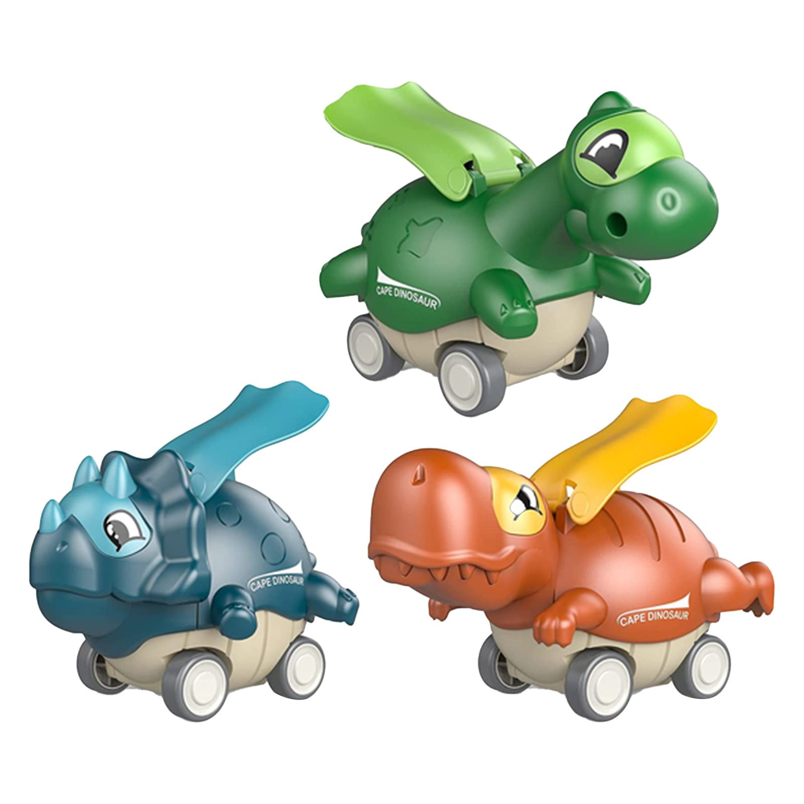 Yuping 3Pcs Cape Dinosaur Toy Cars for Old Boys and Go Toys Cloak ...
