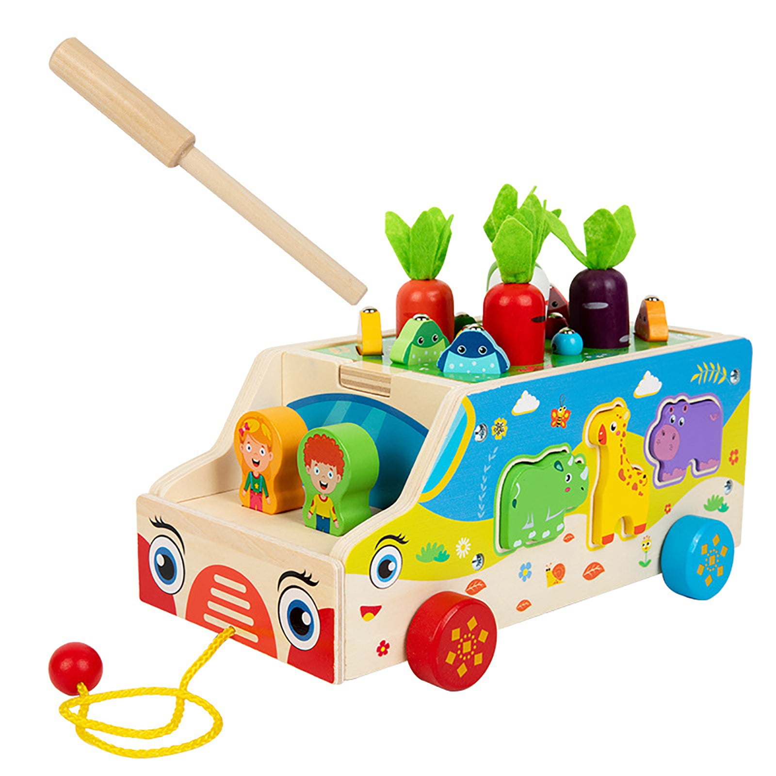 Yuping Fine Motor Activities Financial Motor Toys Wooden Sorters Carrot ...