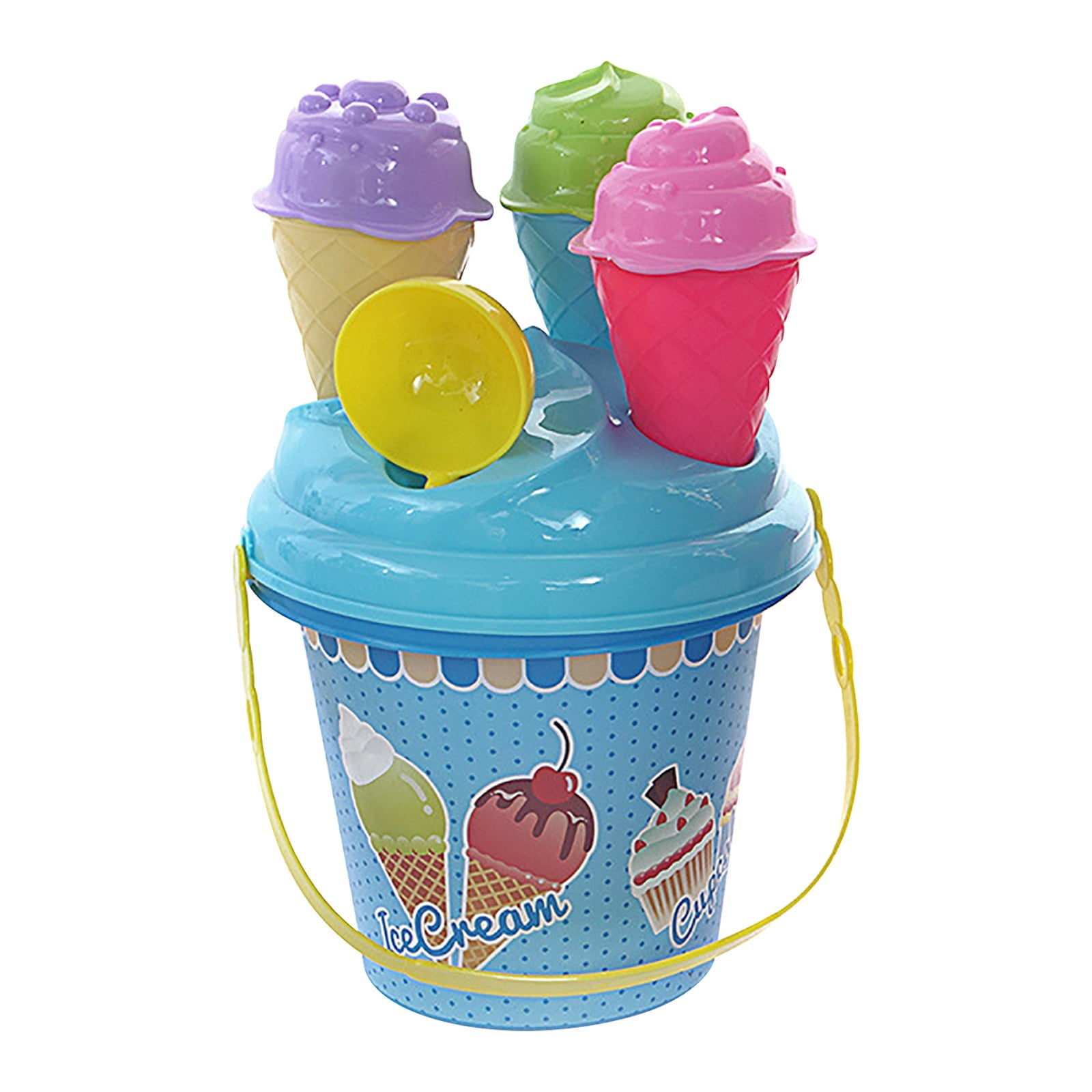 Yuping Kids Beach Toy Bucket Set with Shovel, Rake, Molds - Sand Play ...