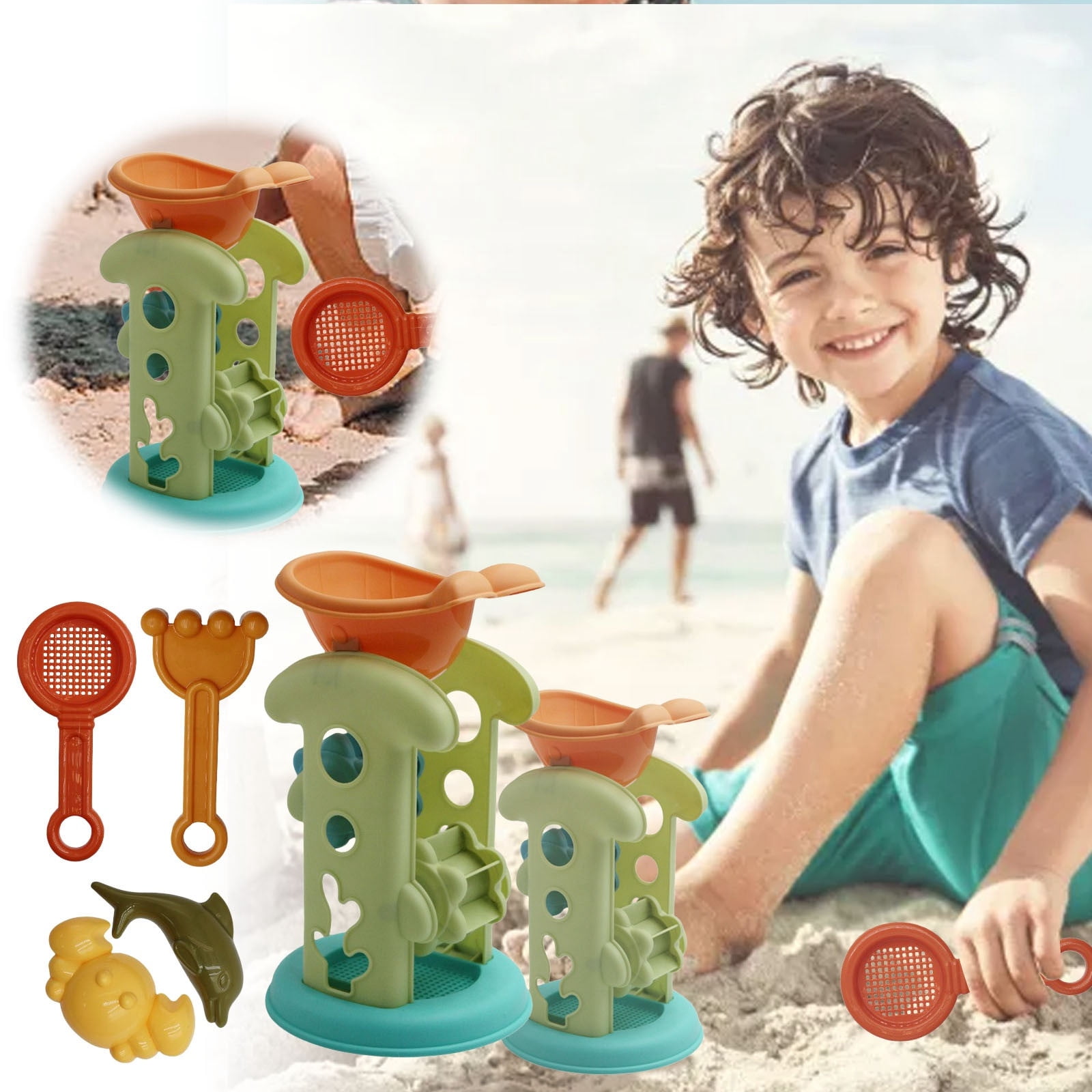 Yuping Kids Beach Toy Set Sand Timer Educational Outdoor Play Toys for ...