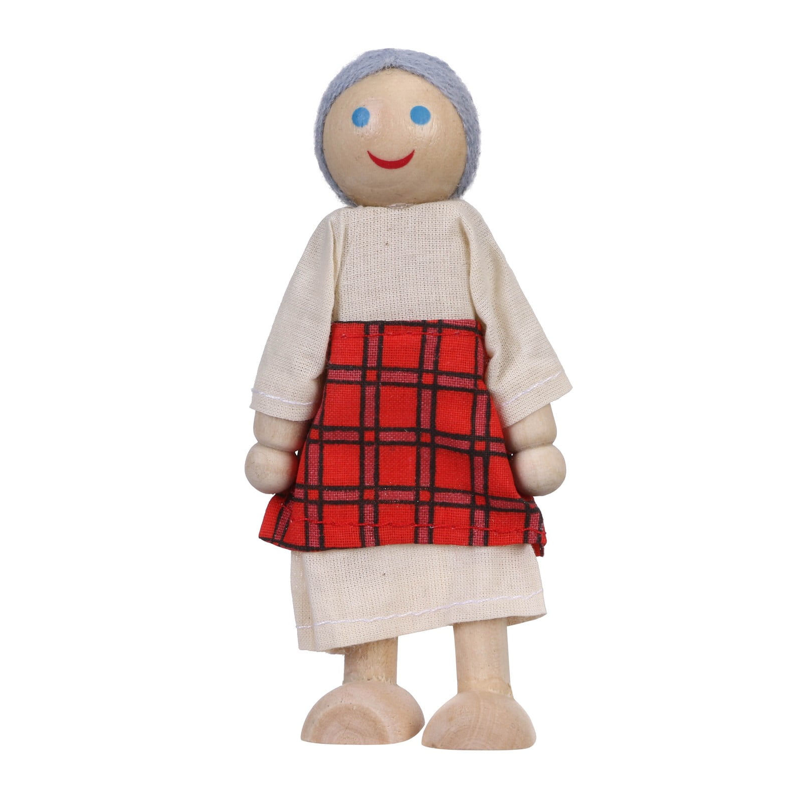 Yuping Kids Girls Happy Dolls Family Playset Wooden Figures Set of 7 ...