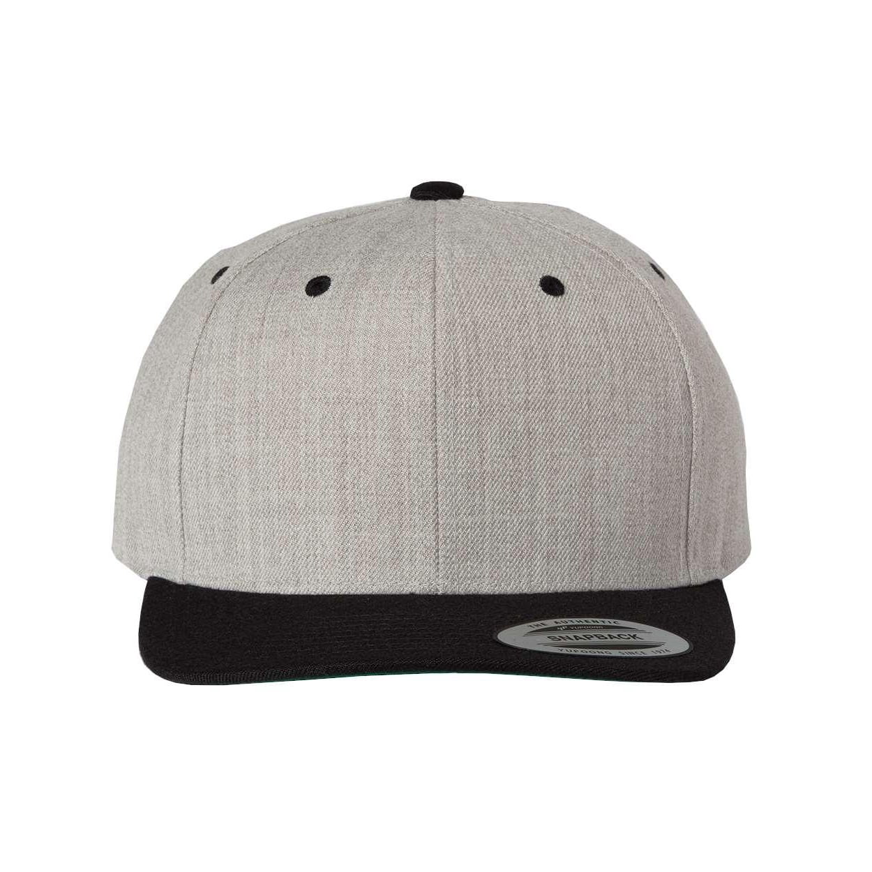 Yupoong 6089MT Adult 6-Panel Structured Flat Visor Classic Two-Tone ...