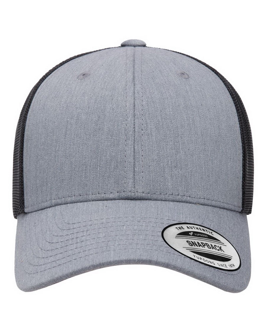 Yupoong 6601 Elite Cap-Heather/ Black - Walmart.com