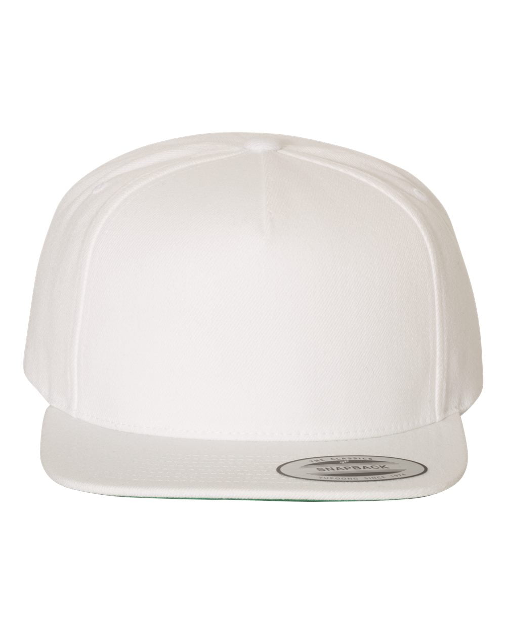 Yupoong YP5089 Adult 5-Panel Structured Flat Visor Classic Snapback Cap ...