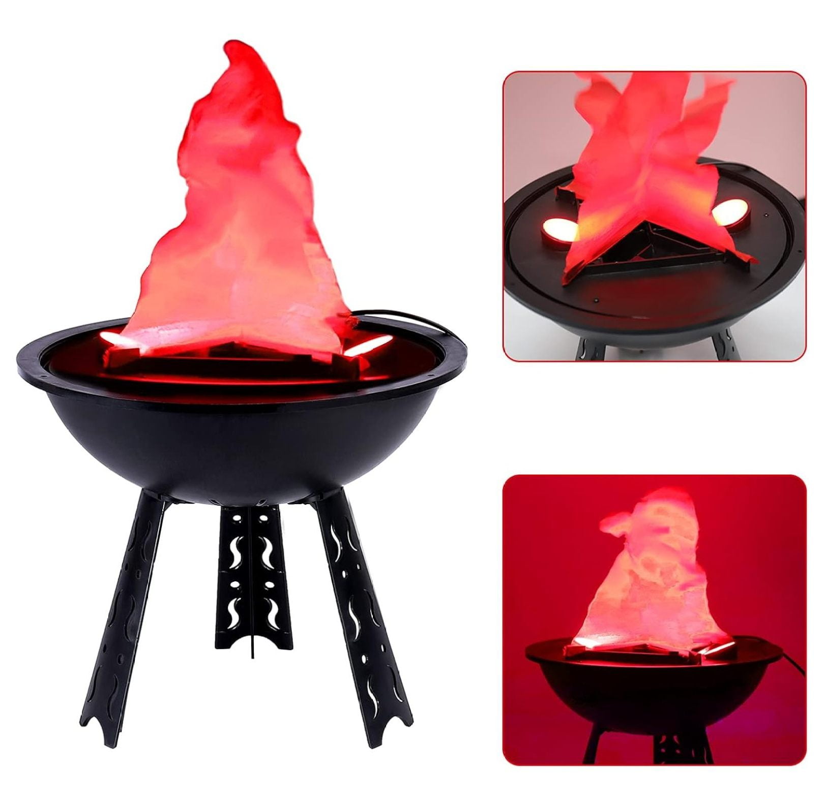 YuraZH Electric Fake Campfire Lamp,3D Fake Fire Lamp Artificial ...