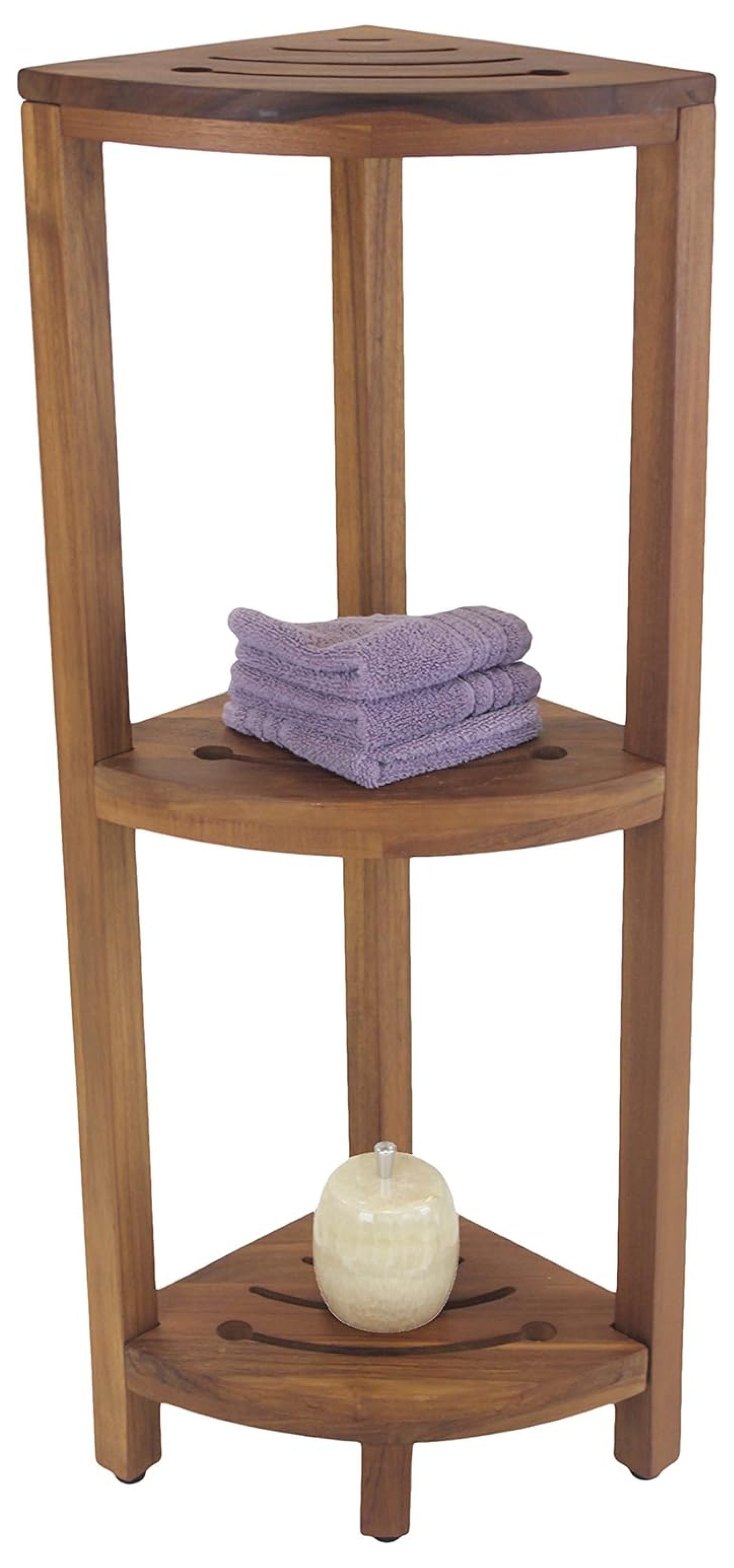 YuraZH Patented Kai Corner 3 Shelf Corner Stand With Square Legs ...