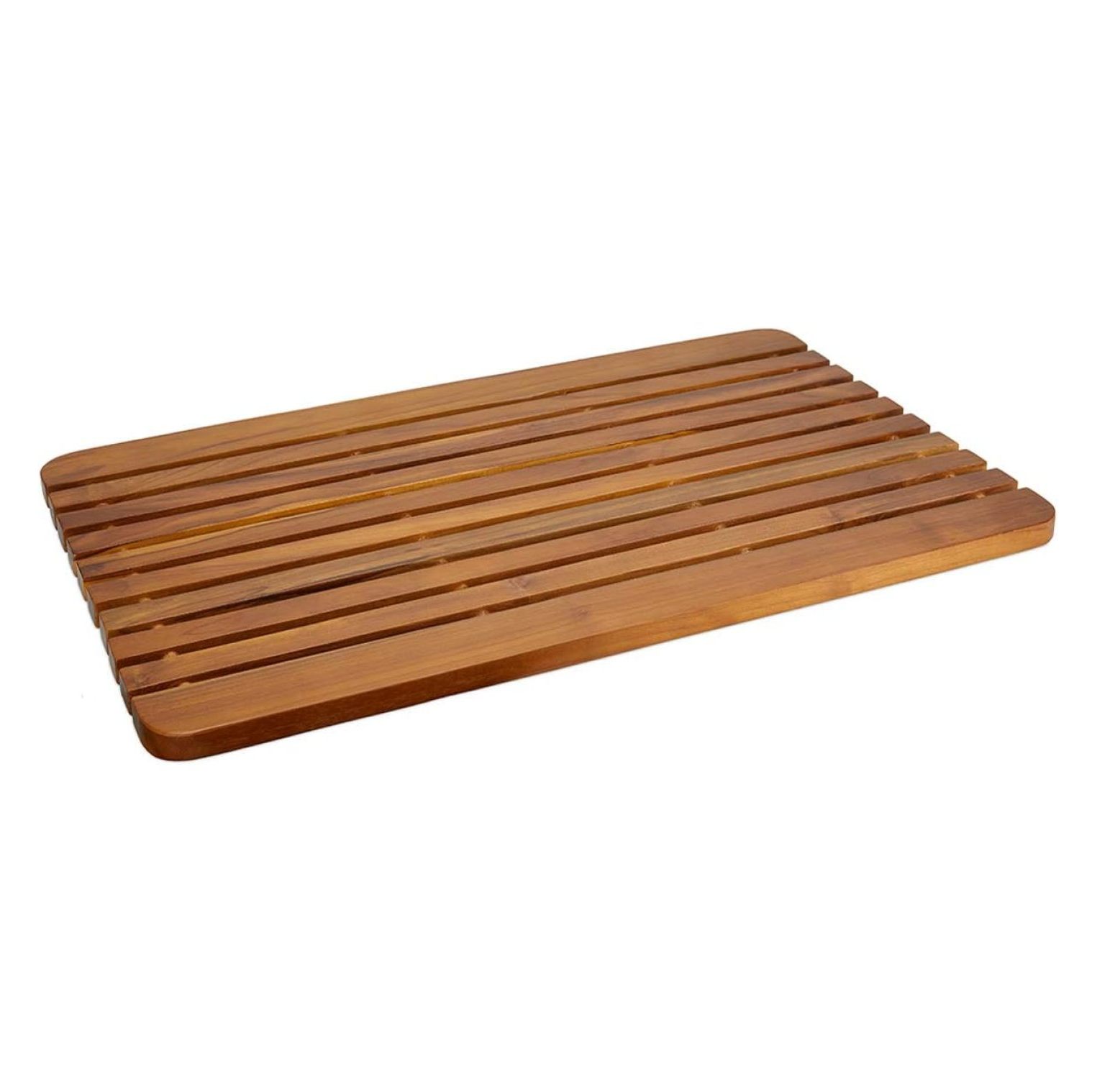 YuraZH Teak Wood Shower Mat for Bathroom Floor, 30 Inch, Non-Slip Skid ...