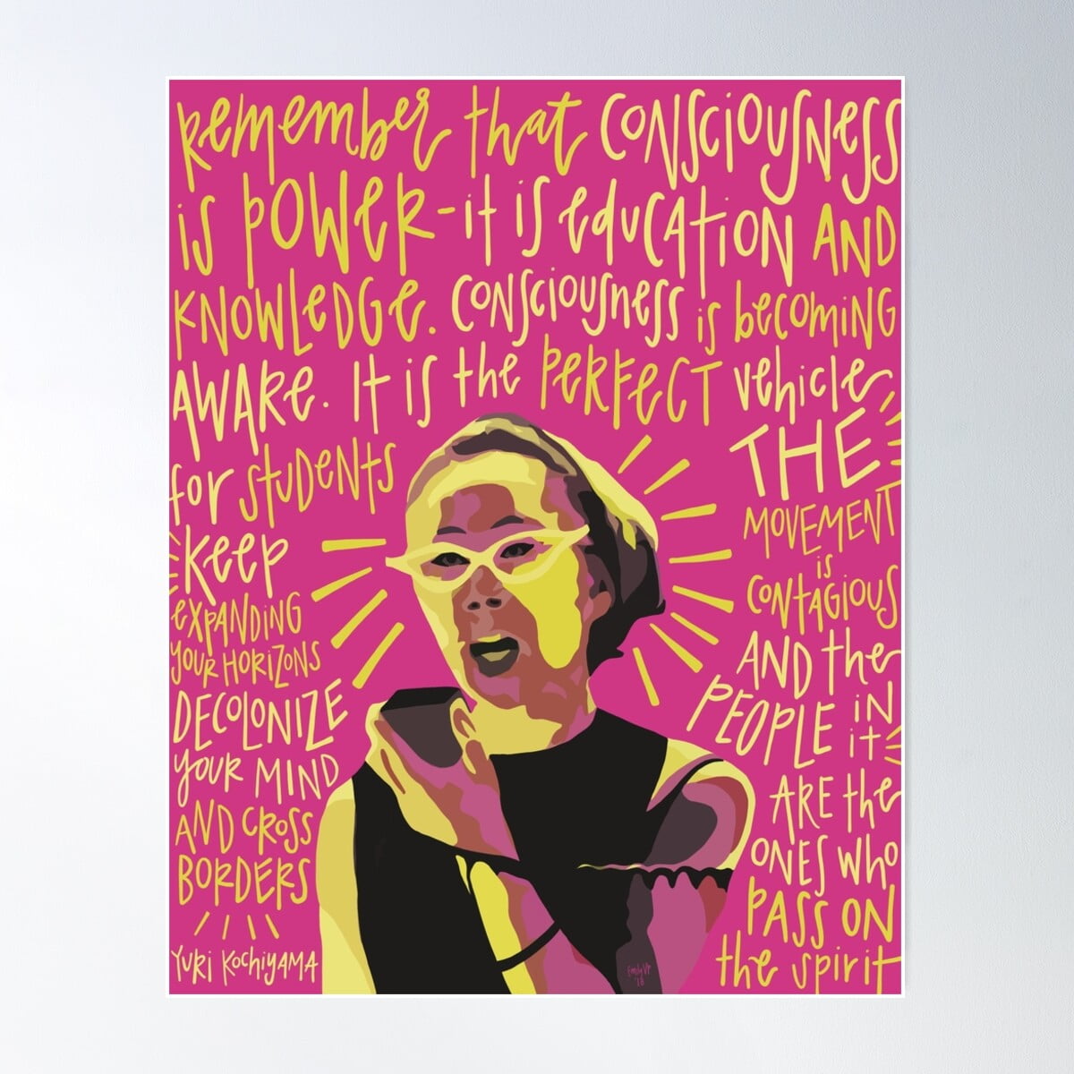 Yuri Kochiyama. Poster Wall Art, Modern Wall Decor For Living Room ...