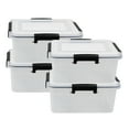 Yuright 10 Quart Clear Storage Box with Sealed Lid, Plastic Latching ...