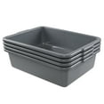 Yuright 22 L Grey Plastic Commercial Bus Box, 4 Packs Food Service Bus ...