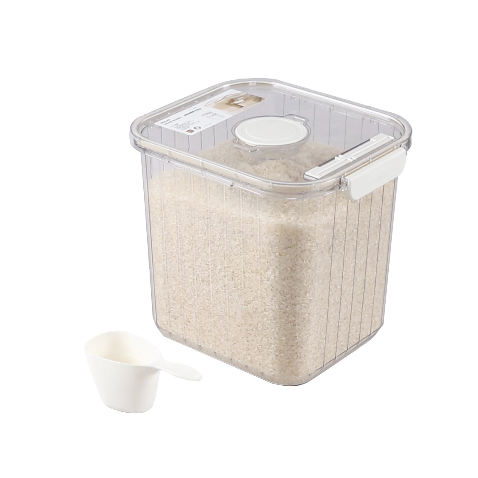 Yuright 22 Lbs Plastic Cereal Rice Food Storage Container with ...